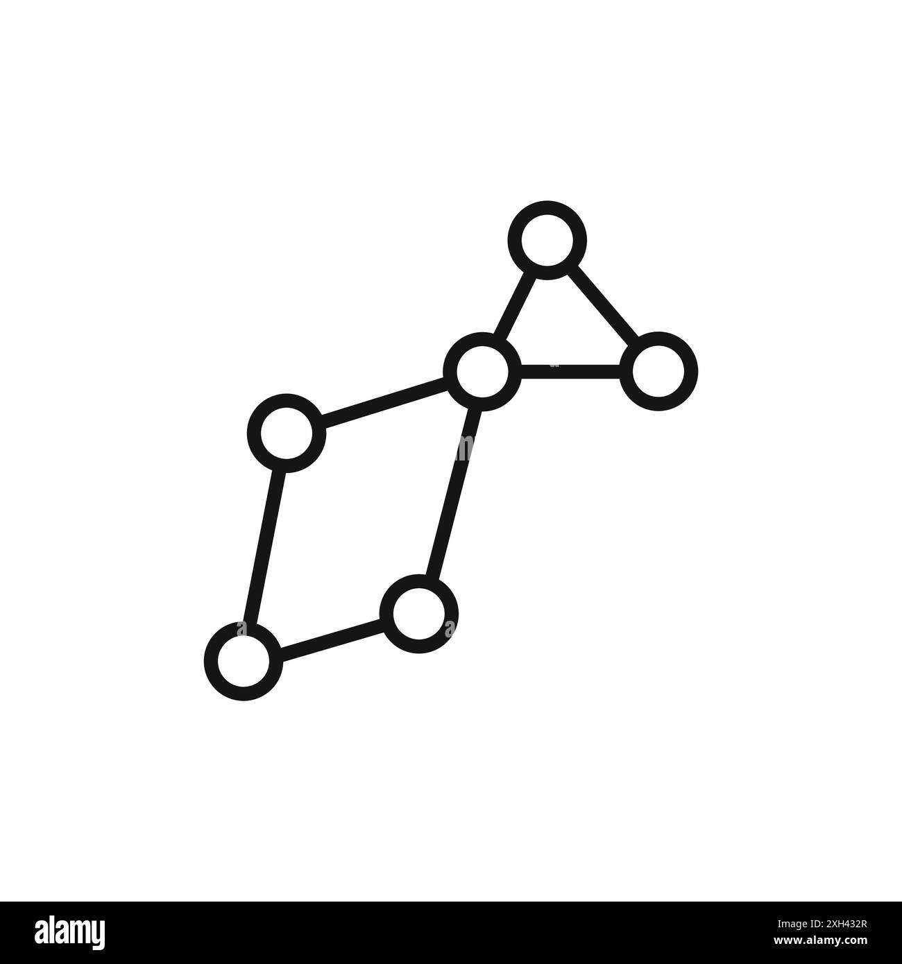 Lyra Constellation icon logo sign vector outline in black and white ...