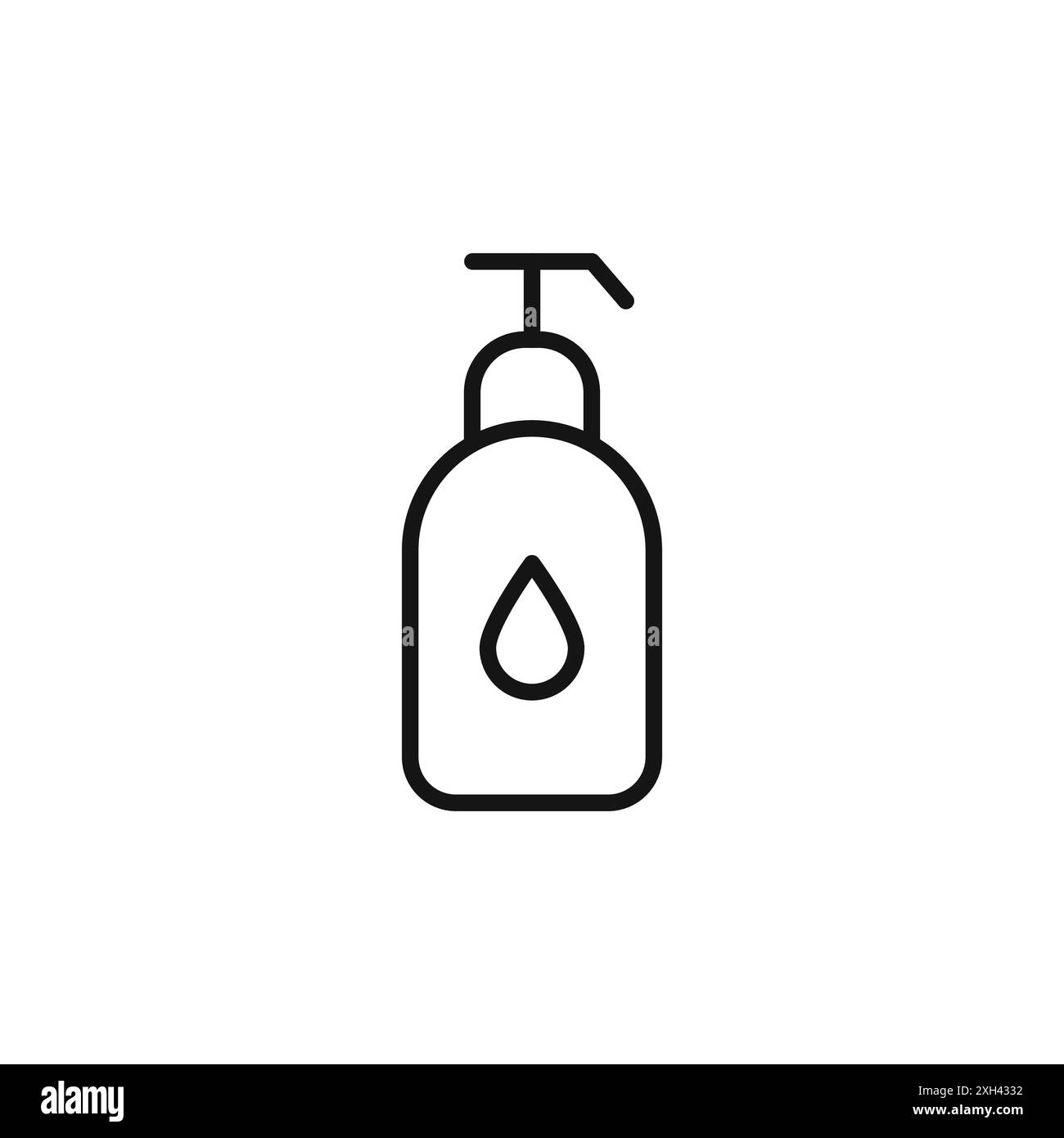 Liquid soap container icon logo sign vector outline in black and white ...
