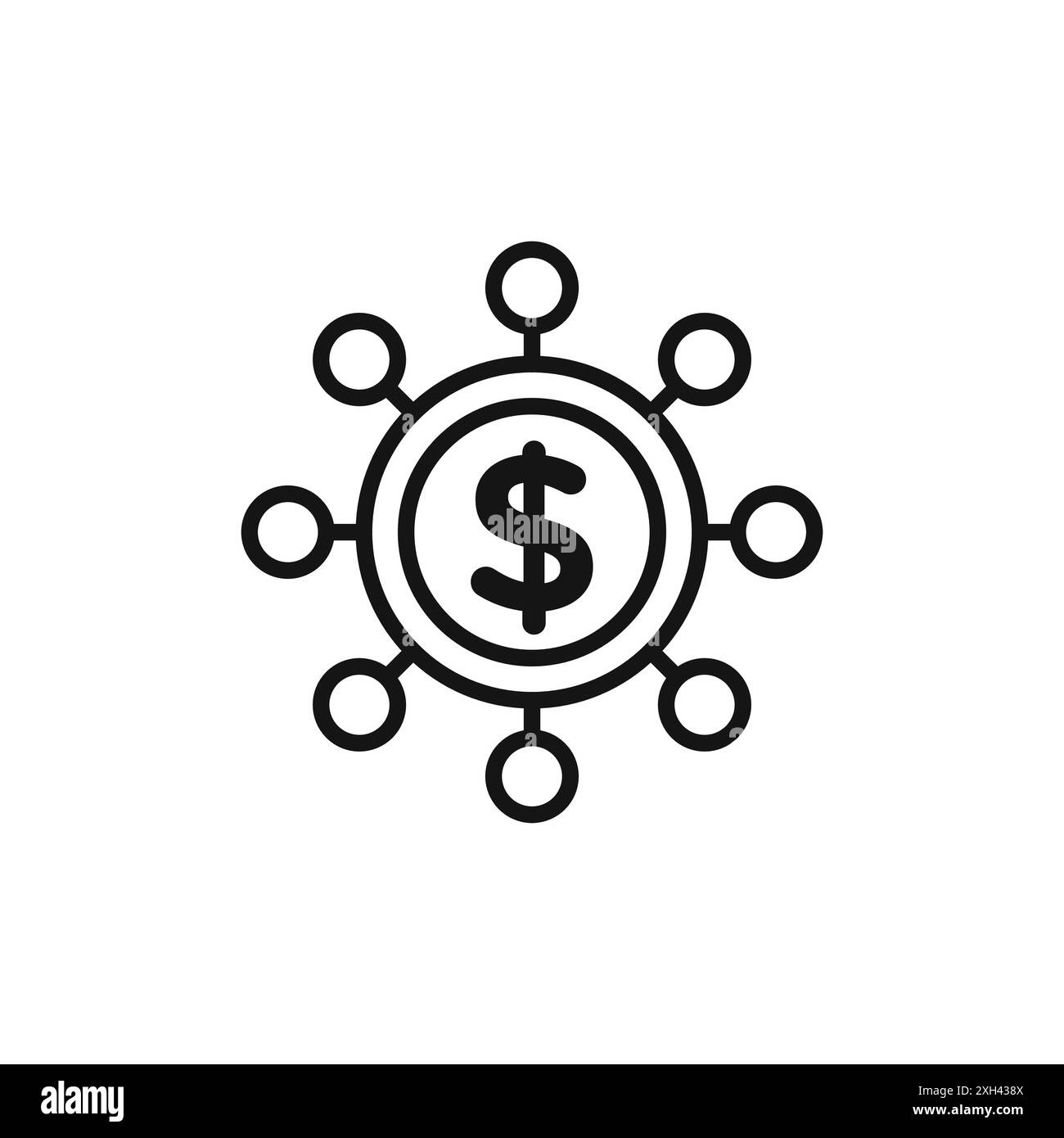 hedge fund icon logo sign vector outline in black and white color Stock ...