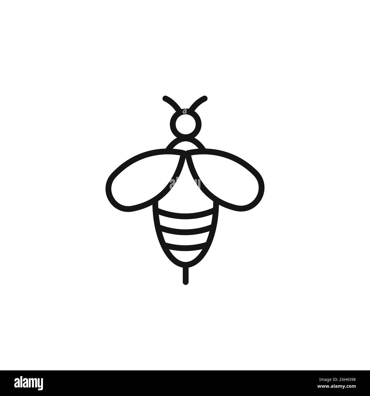 Simple bee outline Black and White Stock Photos & Images - Alamy