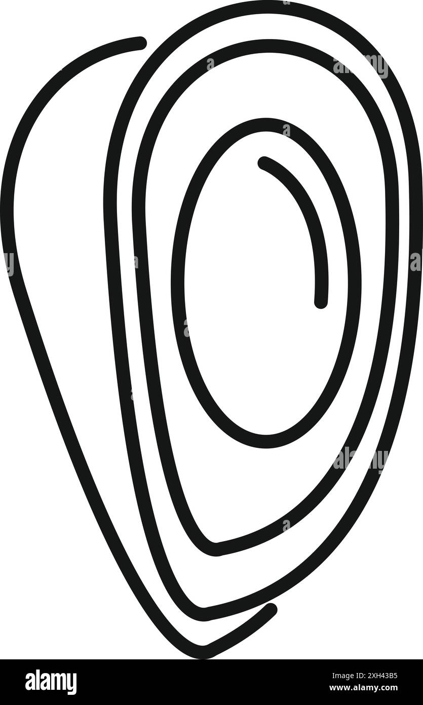 Minimalist line drawing depicting a half avocado with its pit, ideal ...