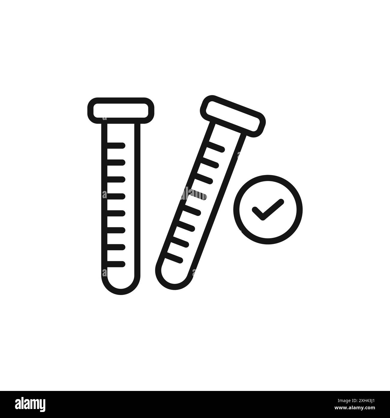 Laboratory test icon (2) logo sign vector outline in black and white ...