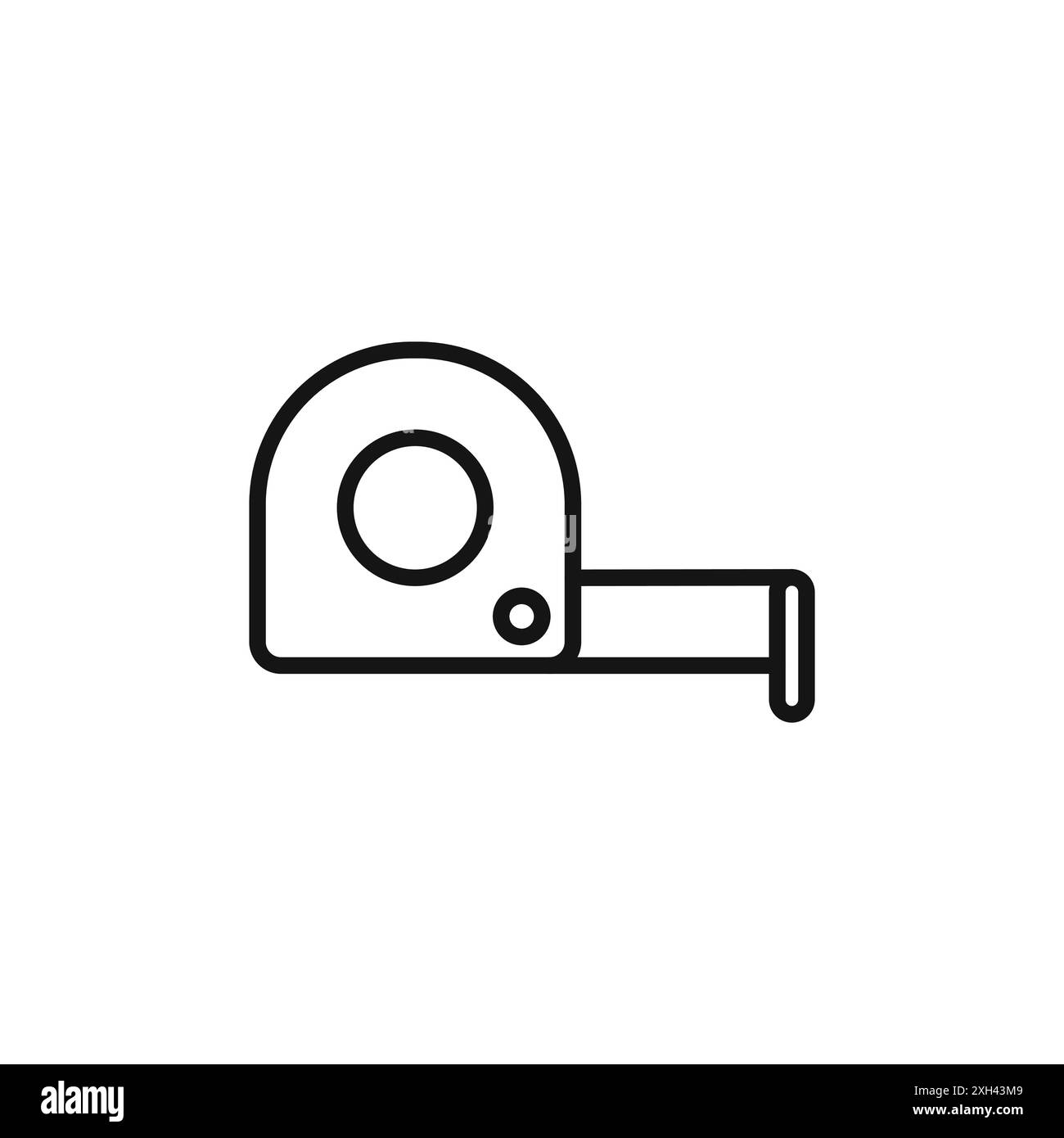 Measure Tape Icon Logo Sign Vector Outline In Black And White Color Stock Vector Image And Art Alamy