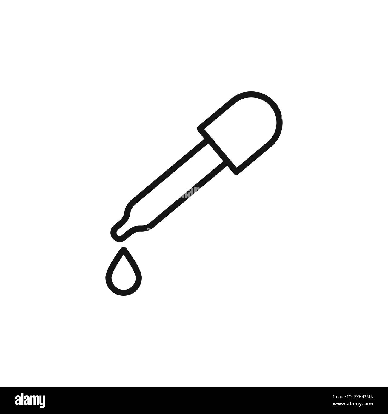 pipette icon logo sign vector outline in black and white color Stock ...