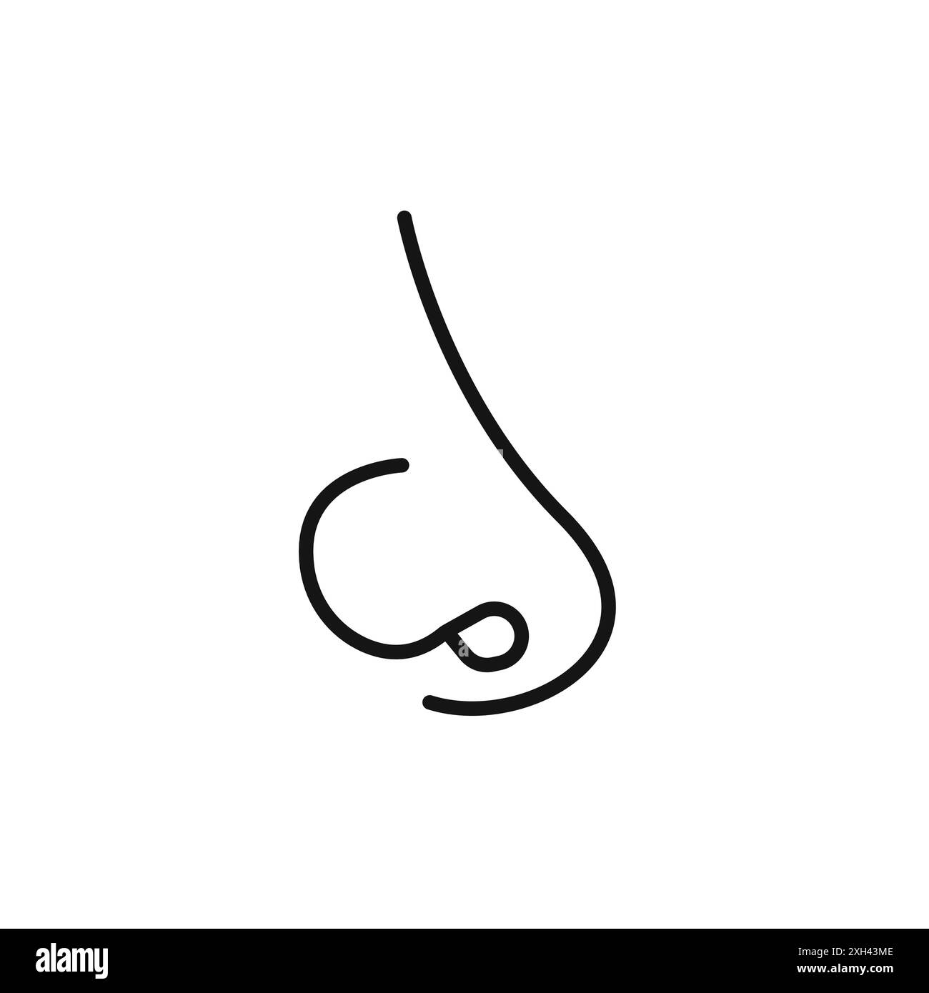 Human nostril icon vector vectors hi-res stock photography and images ...
