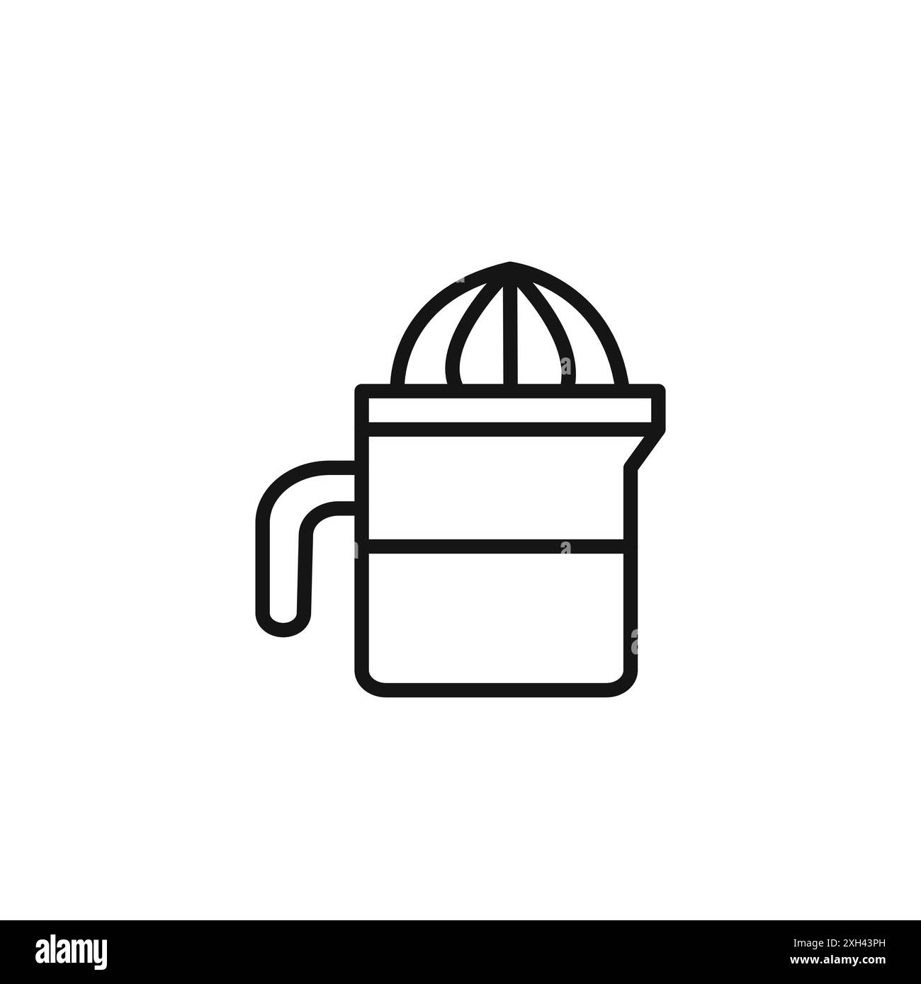 Lemon squeezer icon logo sign vector outline in black and white color Stock Vector Image & Art ...