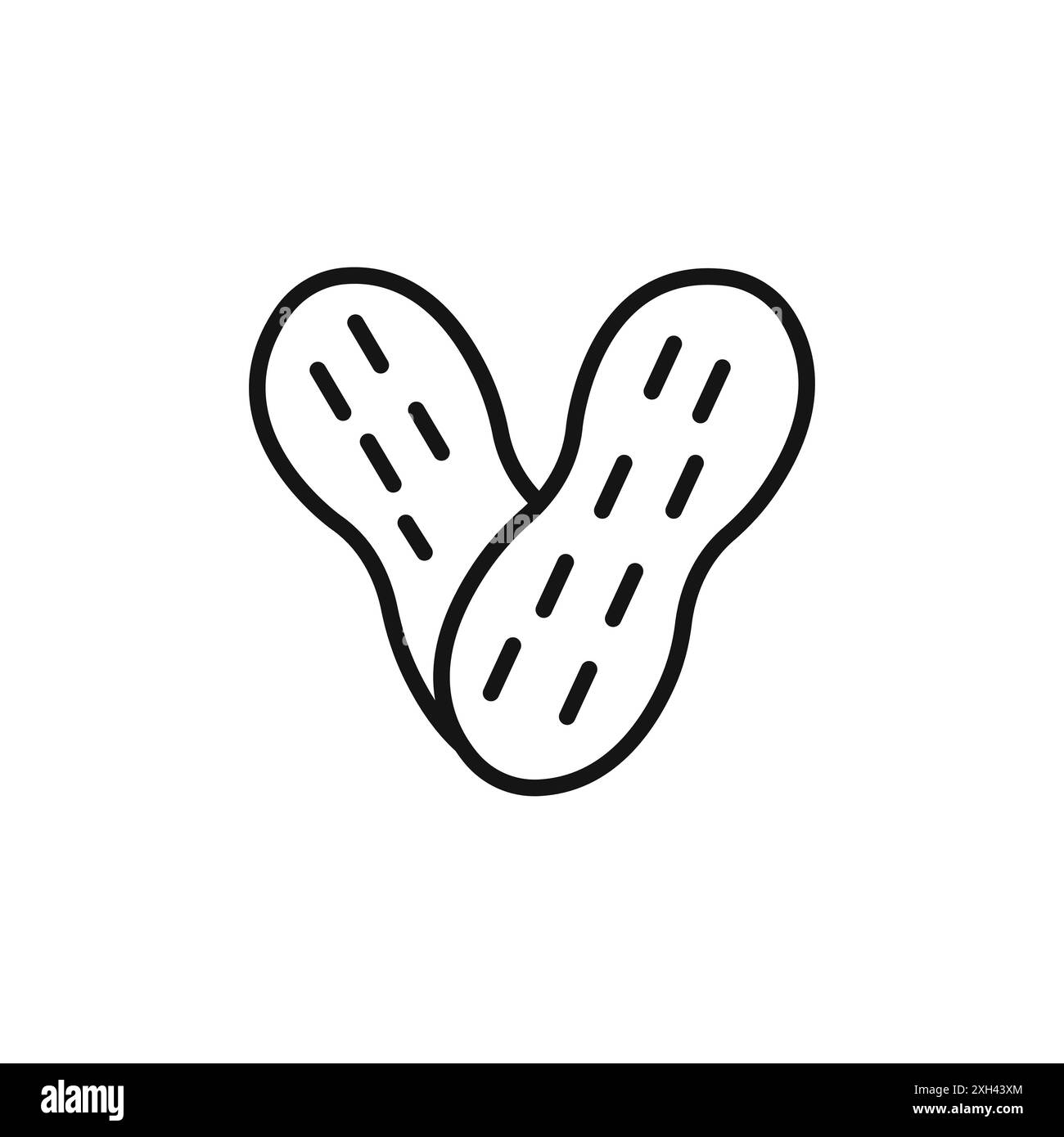 Peanut icon logo sign vector outline in black and white color Stock ...