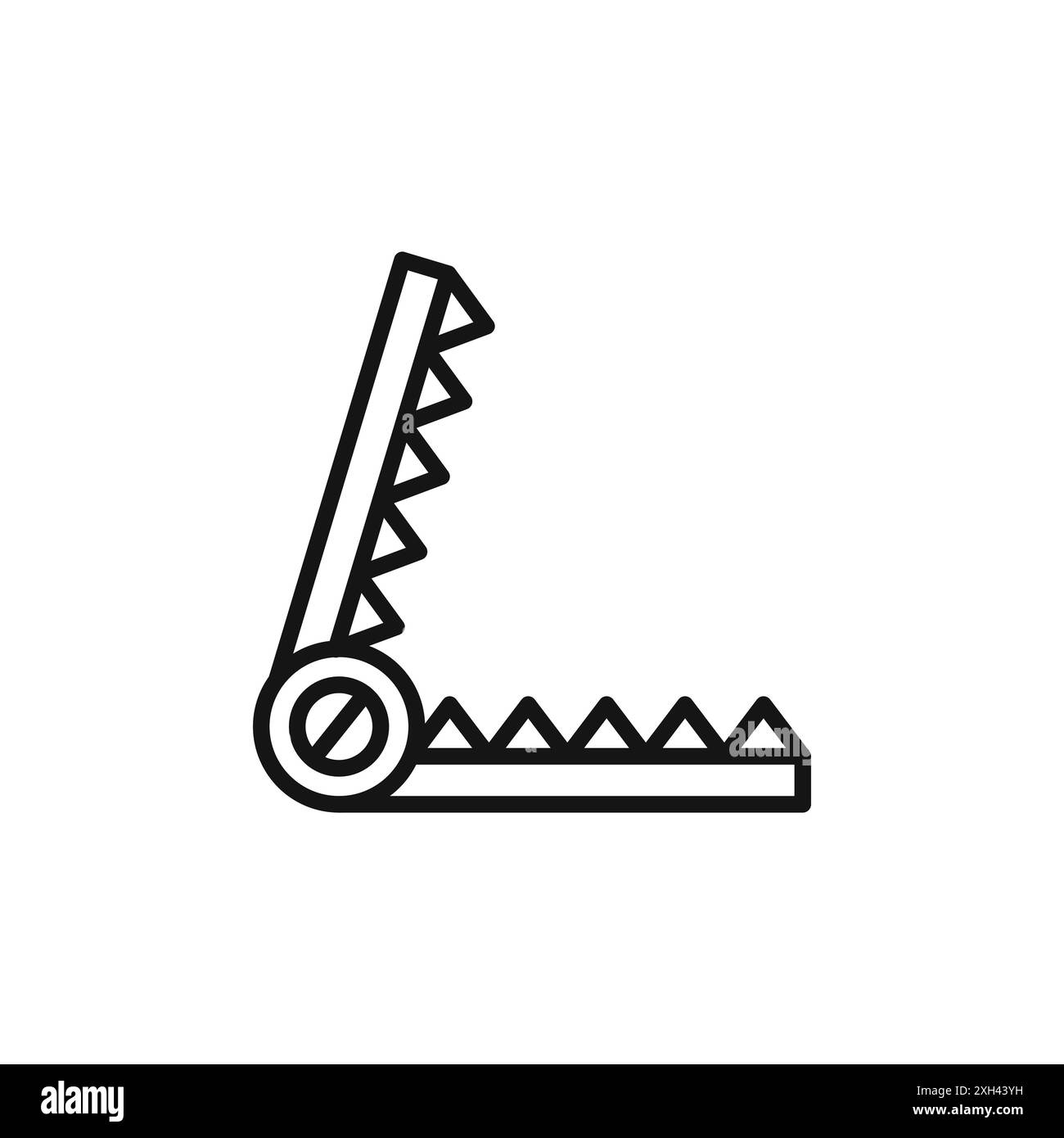 Metal trap icon logo sign vector outline in black and white color Stock ...