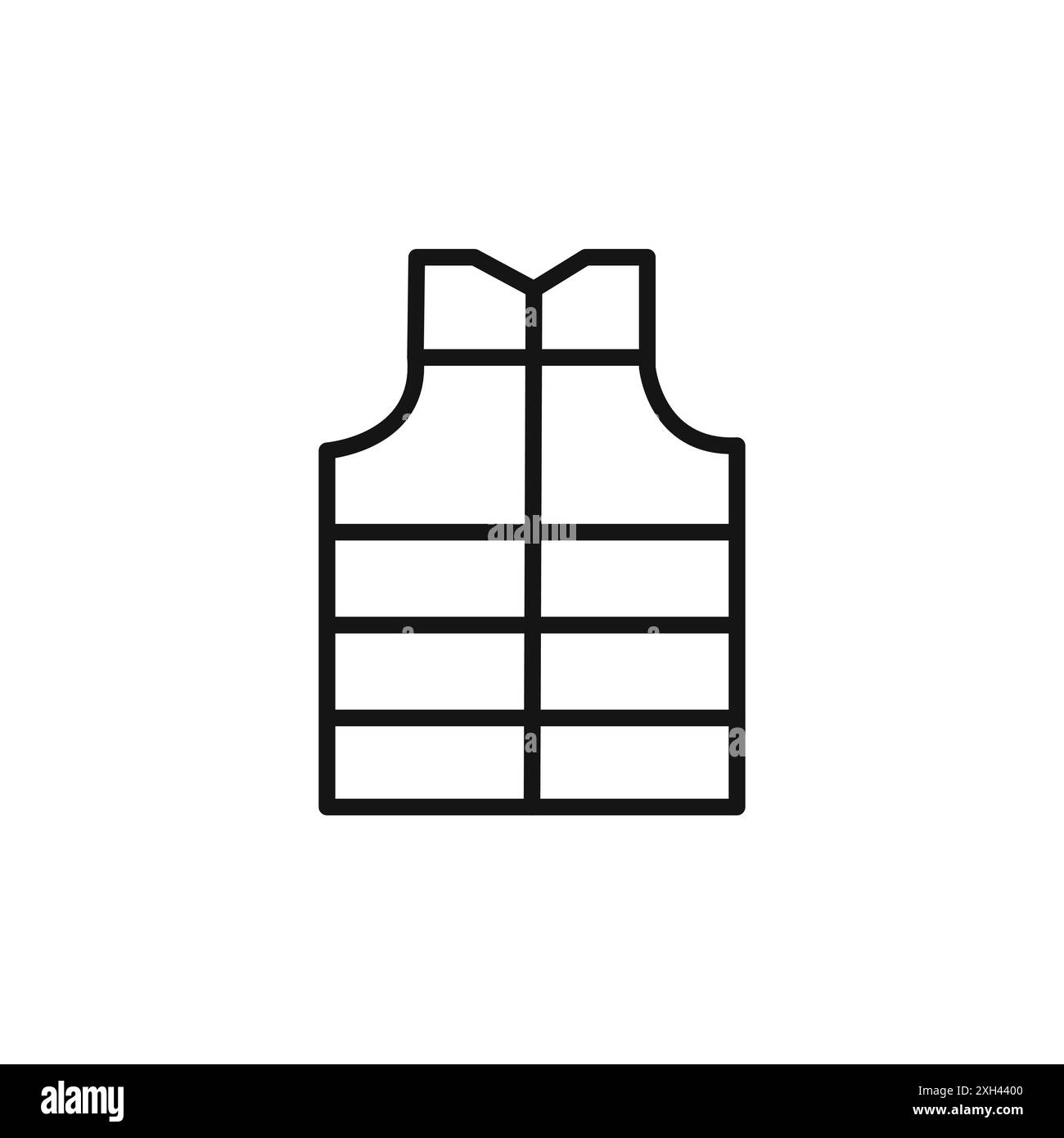 Reflective Police Vest icon logo sign vector outline in black and white color Stock Vector Image ...