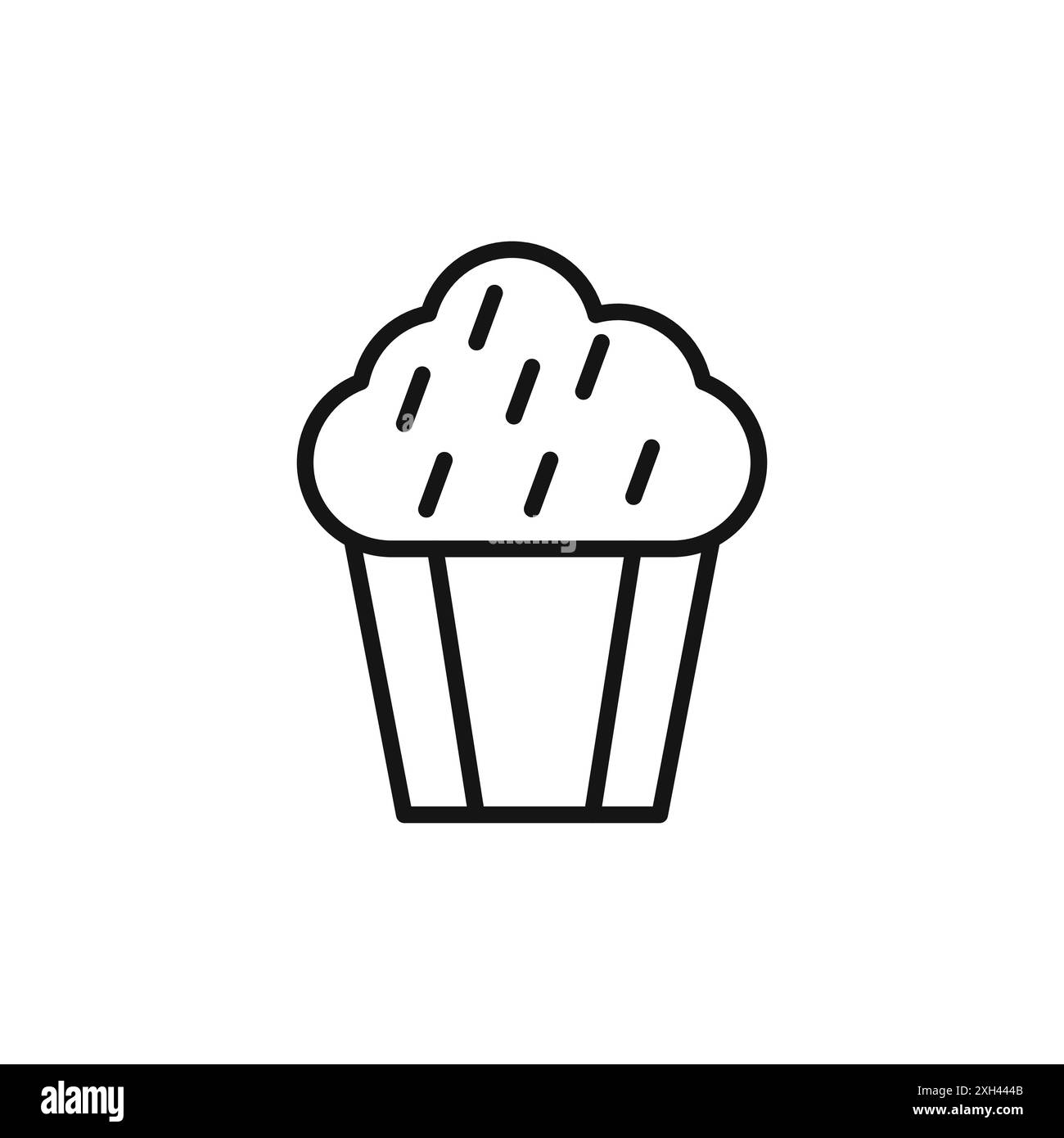 Muffin Icon logo sign vector outline in black and white color Stock ...