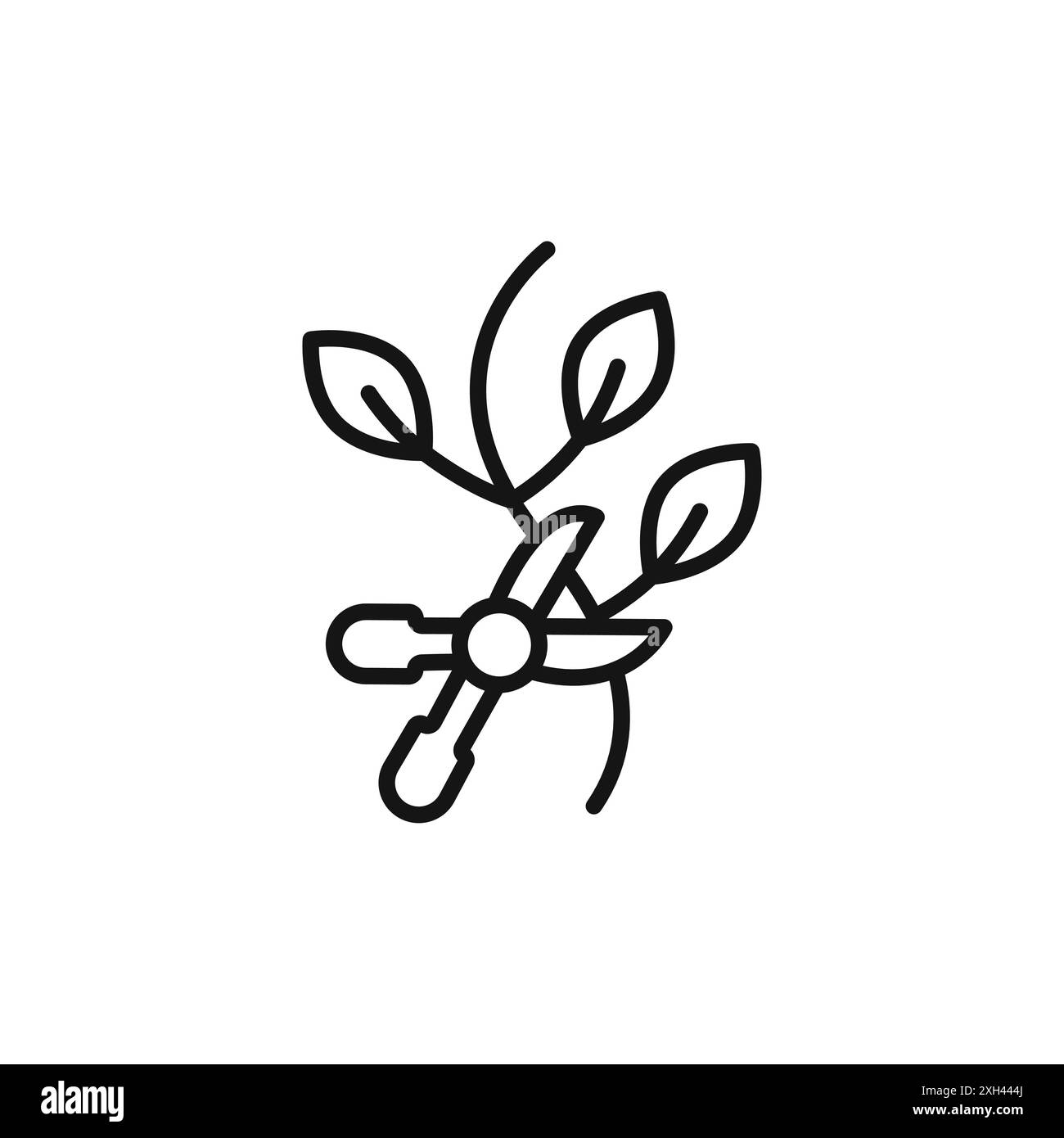 Pruning icon logo sign vector outline in black and white color Stock ...