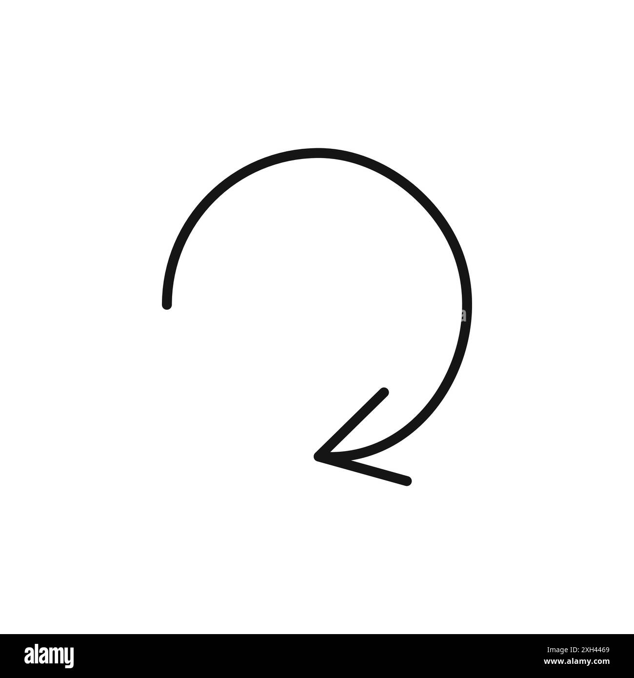 Refresh icon logo sign vector outline in black and white color Stock ...