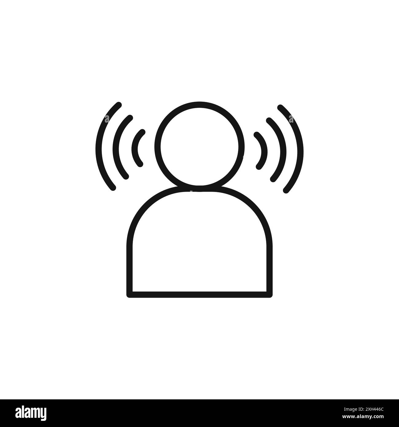 Mind awareness icon logo sign vector outline in black and white color ...