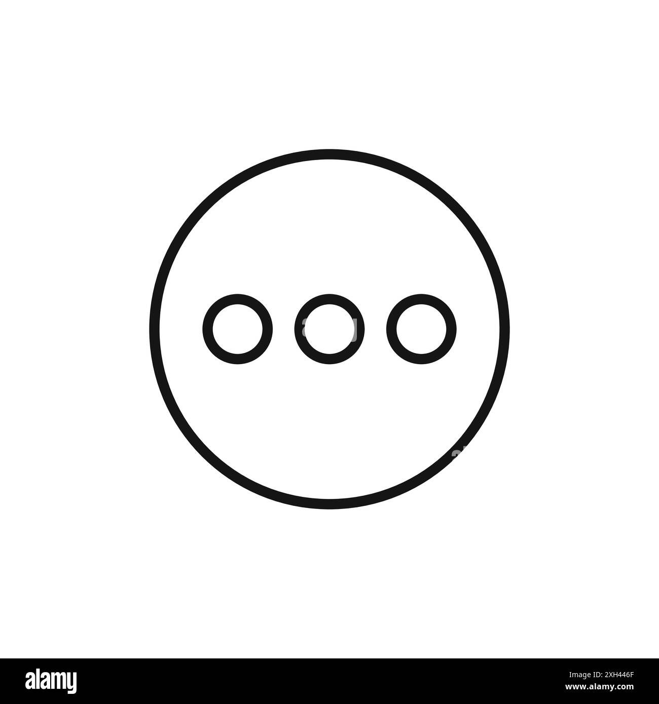 more button icon logo sign vector outline in black and white color ...