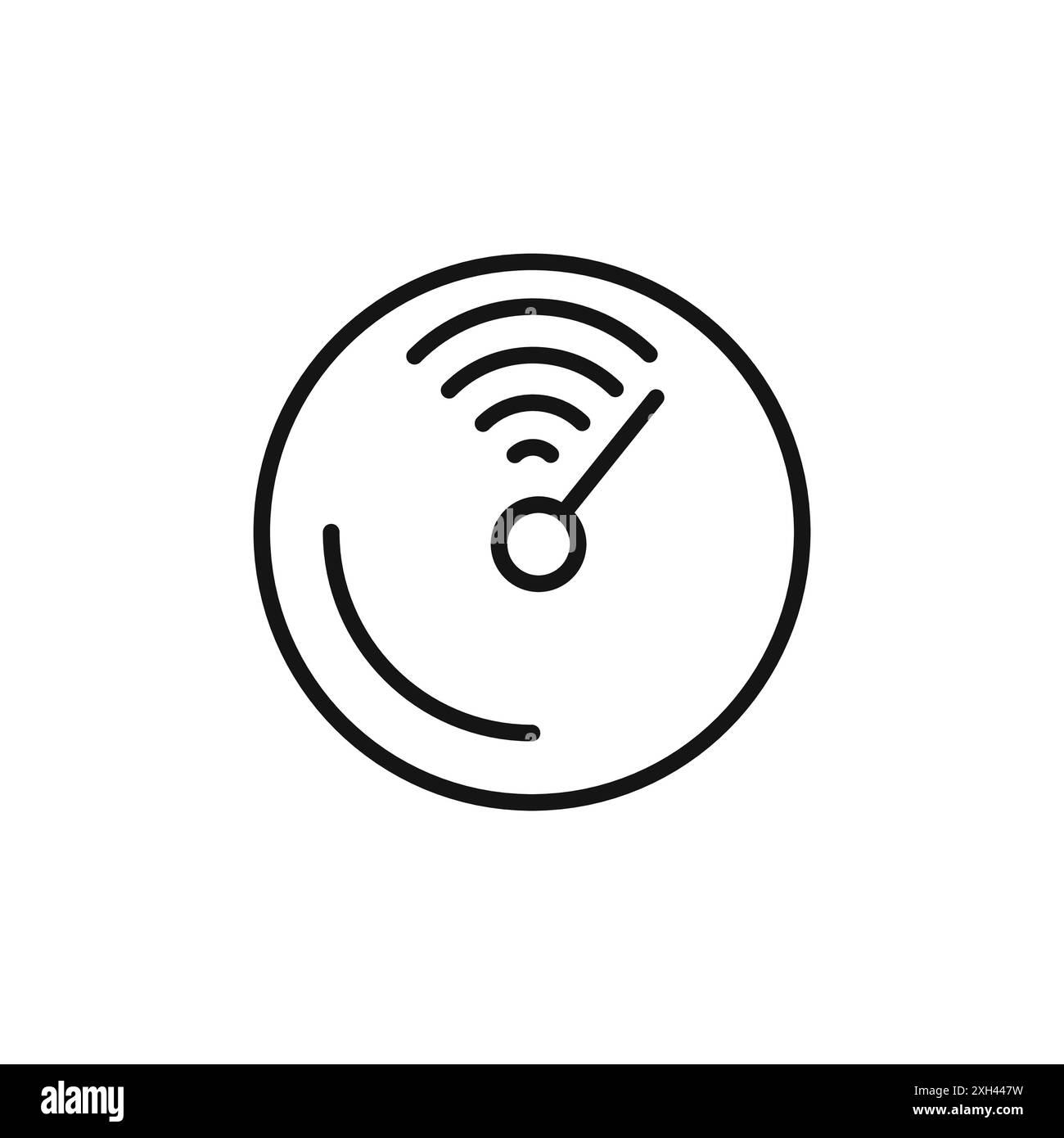 Radar Detection Icon Logo Sign Vector Outline In Black And White Color Stock Vector Image And Art