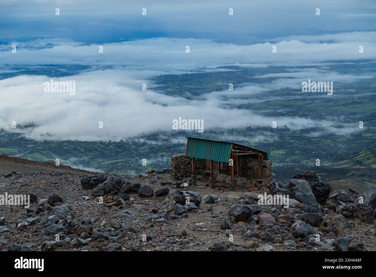 Landscapes of the Cumbal volcano in Colombia border with Ecuador, sea ...