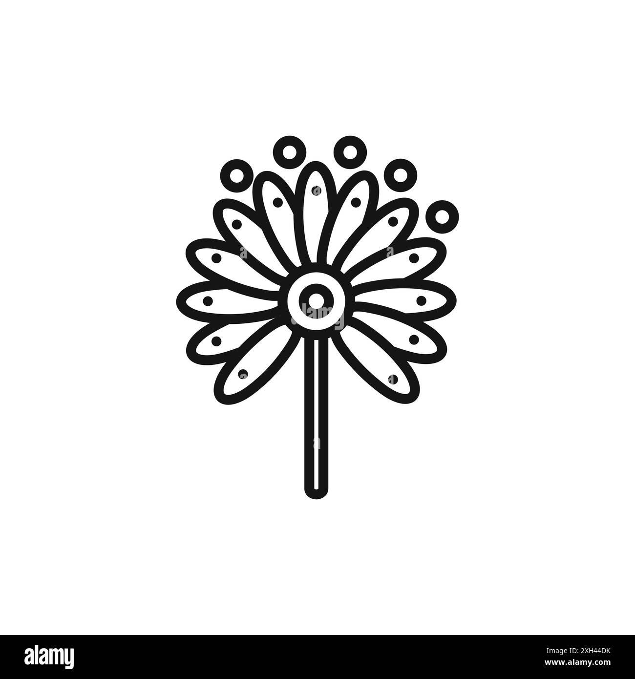 Pollen icon logo sign vector outline in black and white color Stock Vector Image & Art - Alamy