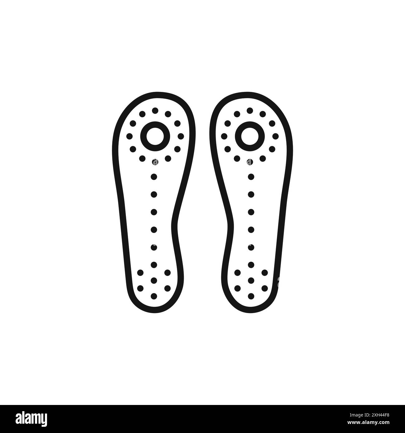 Orthopedic insoles icon logo sign vector outline in black and white ...