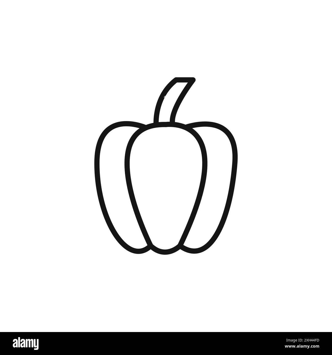 Paprika icon logo sign vector outline in black and white color Stock ...