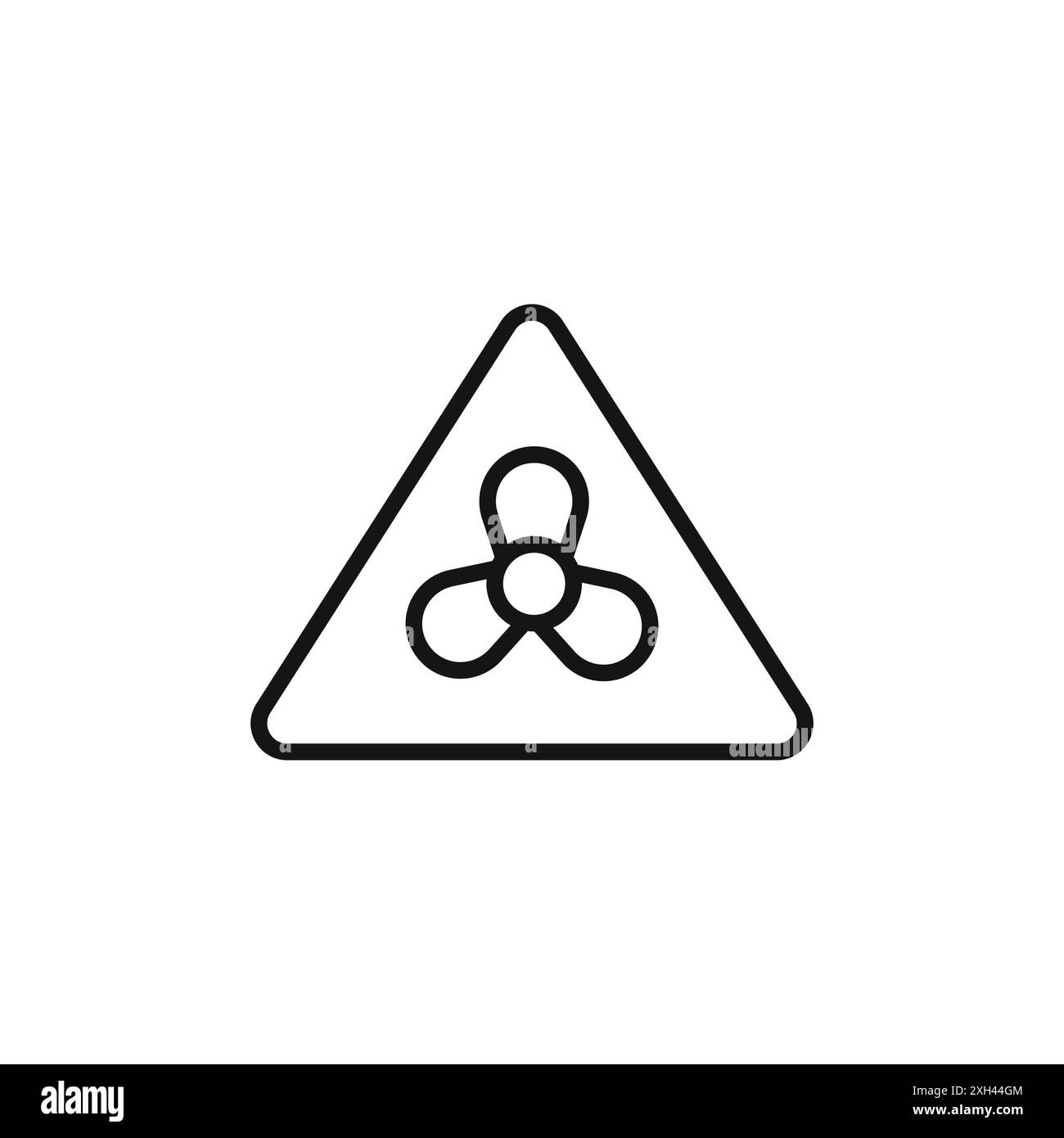 Radiation Hazard Keep Out icon logo sign vector outline in black and ...