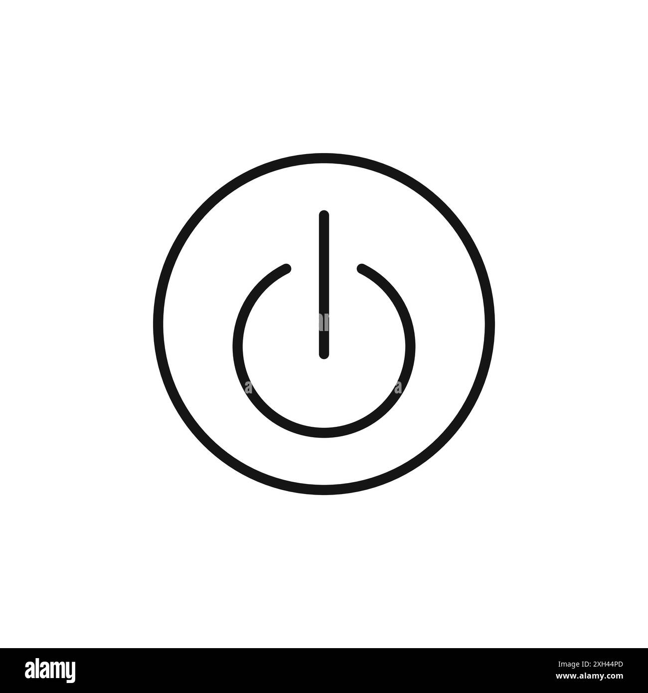 Power Activation Button icon logo sign vector outline in black and ...