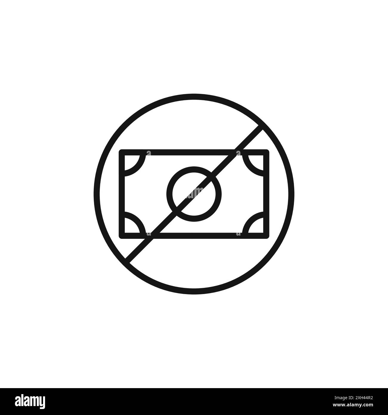 Stop Corruption icon logo sign vector outline in black and white color ...