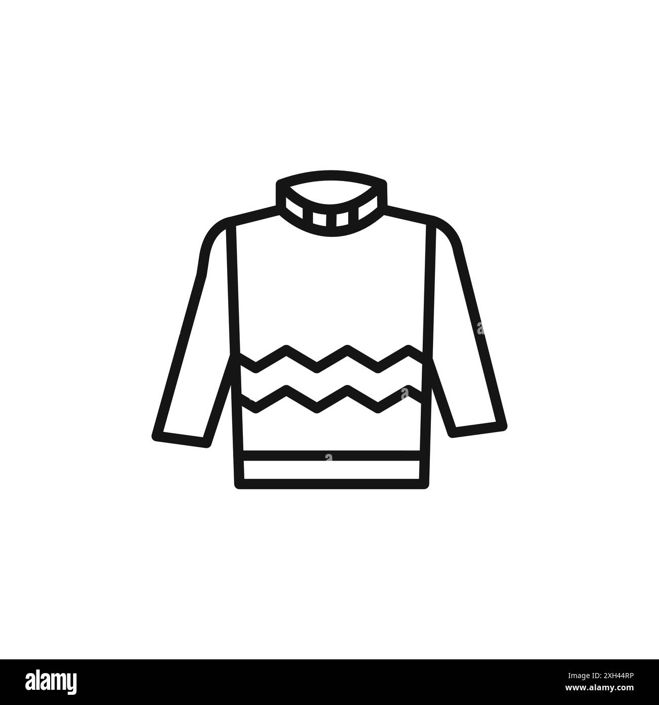 sweater icon logo sign vector outline in black and white color Stock ...