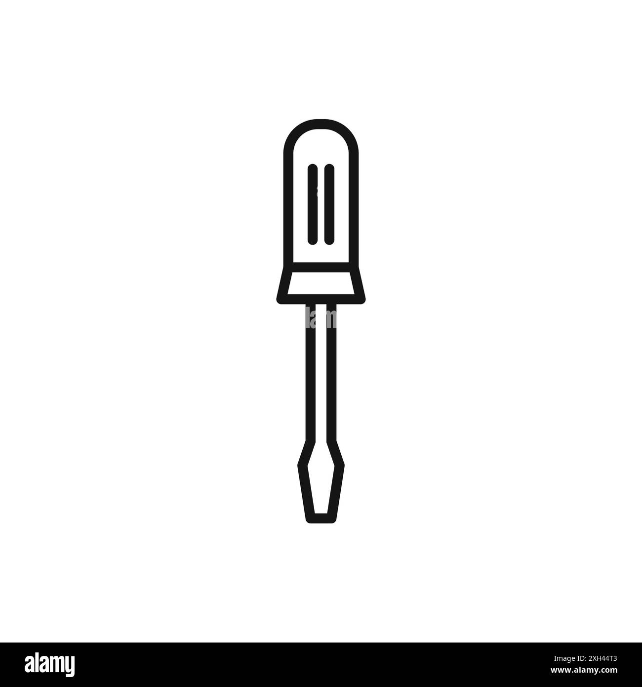 Screwdriver icon logo sign vector outline in black and white color ...