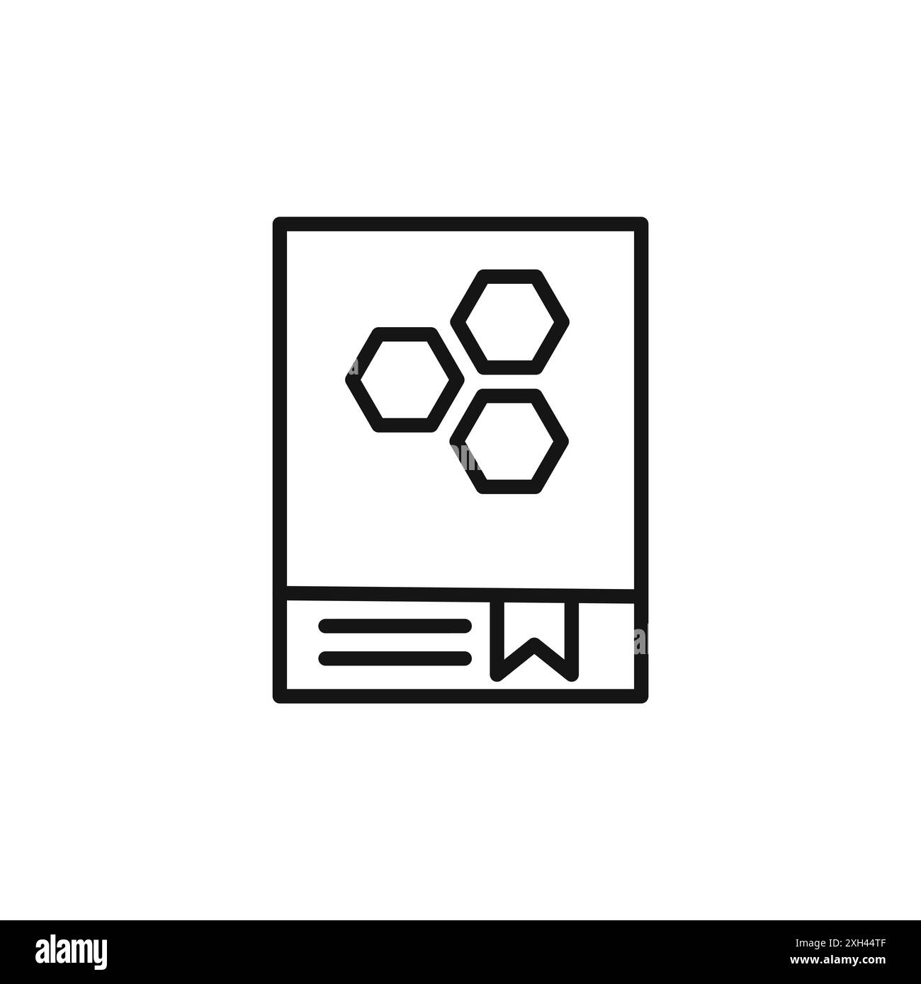 Science book icon logo sign vector outline in black and white color ...
