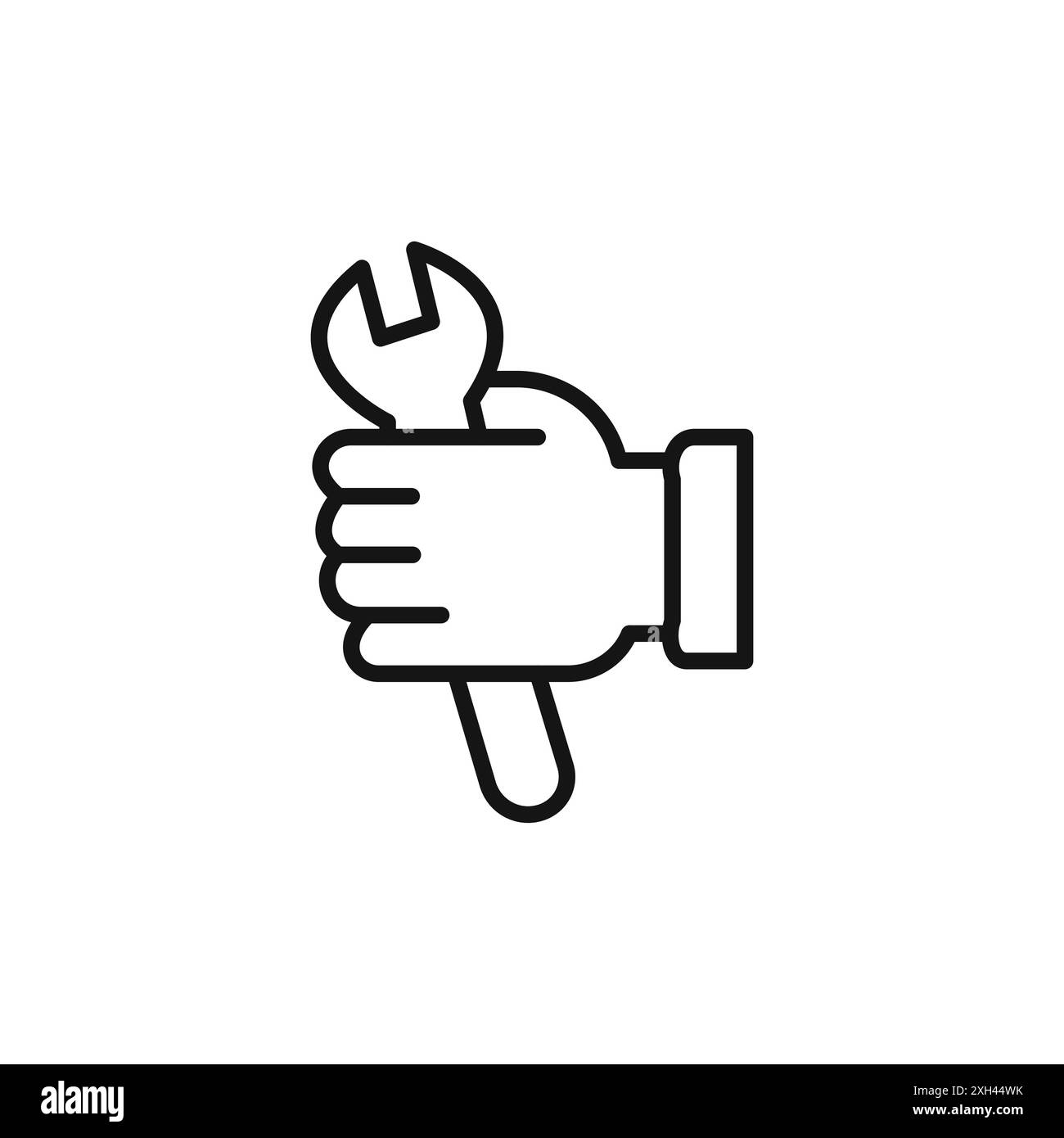 Repair icon logo sign vector outline in black and white color Stock ...