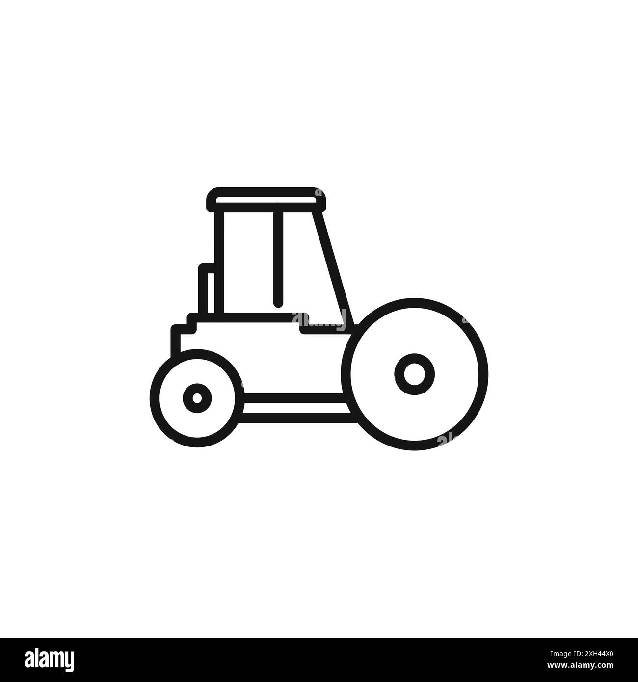 Road roller icon logo sign vector outline in black and white color Stock Vector Image & Art - Alamy