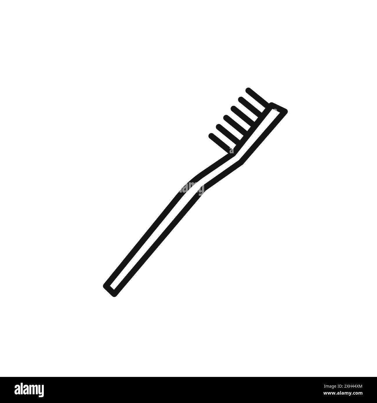 tooth brush icon logo sign vector outline in black and white color ...