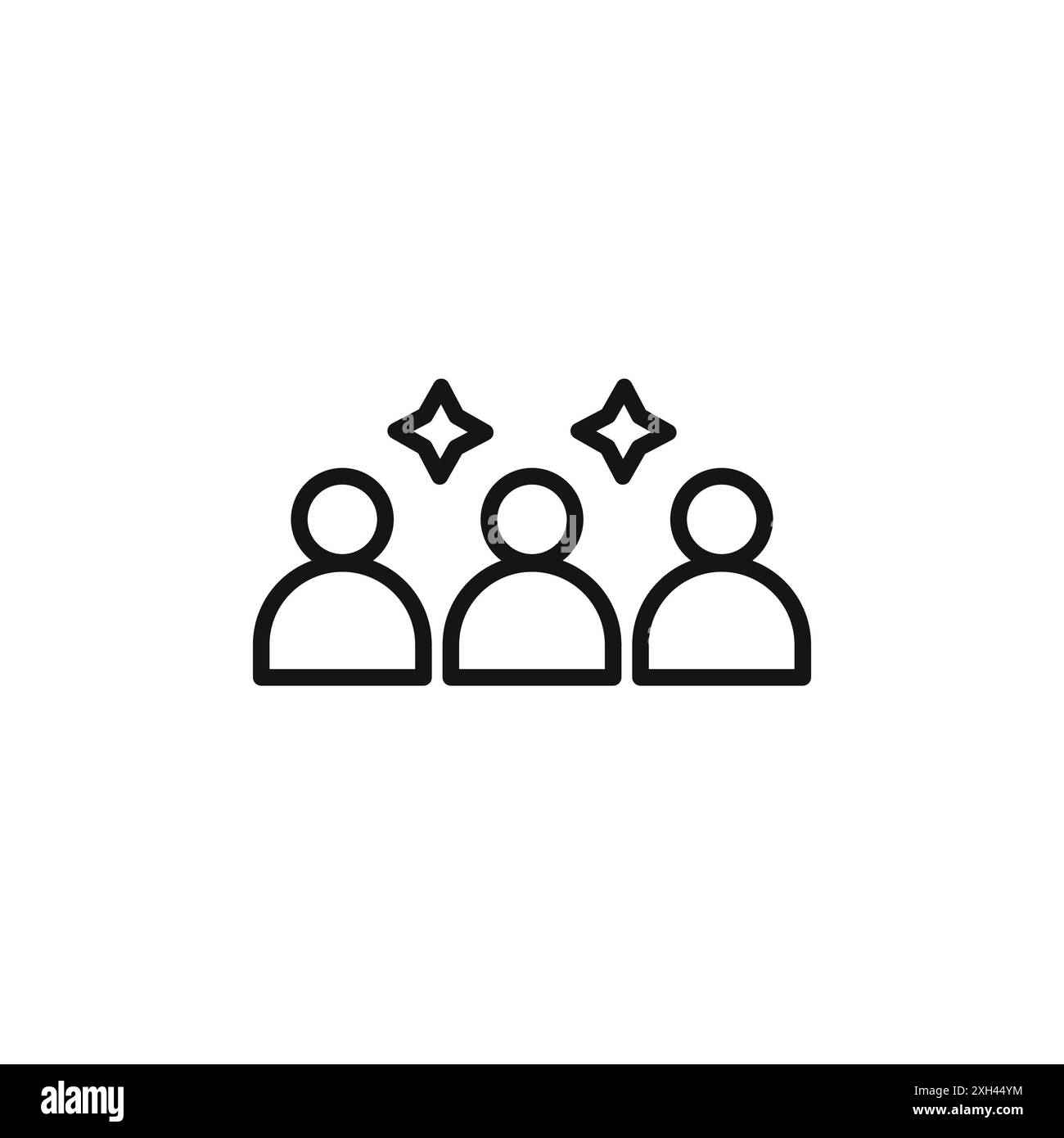 Squad icon logo sign vector outline in black and white color Stock ...