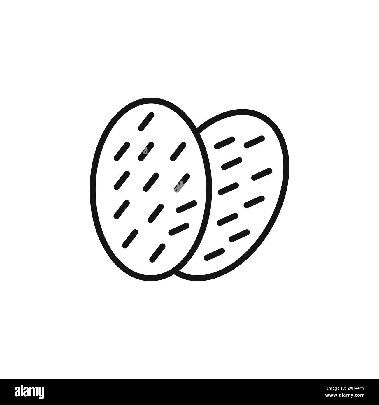 shaobing icon logo sign vector outline in black and white color Stock ...