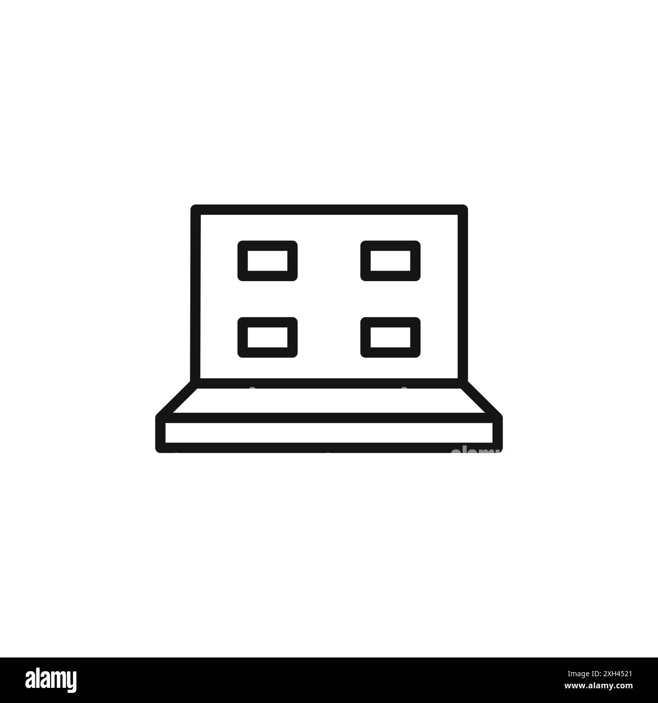 Sitemaps icon logo sign vector outline in black and white color Stock ...