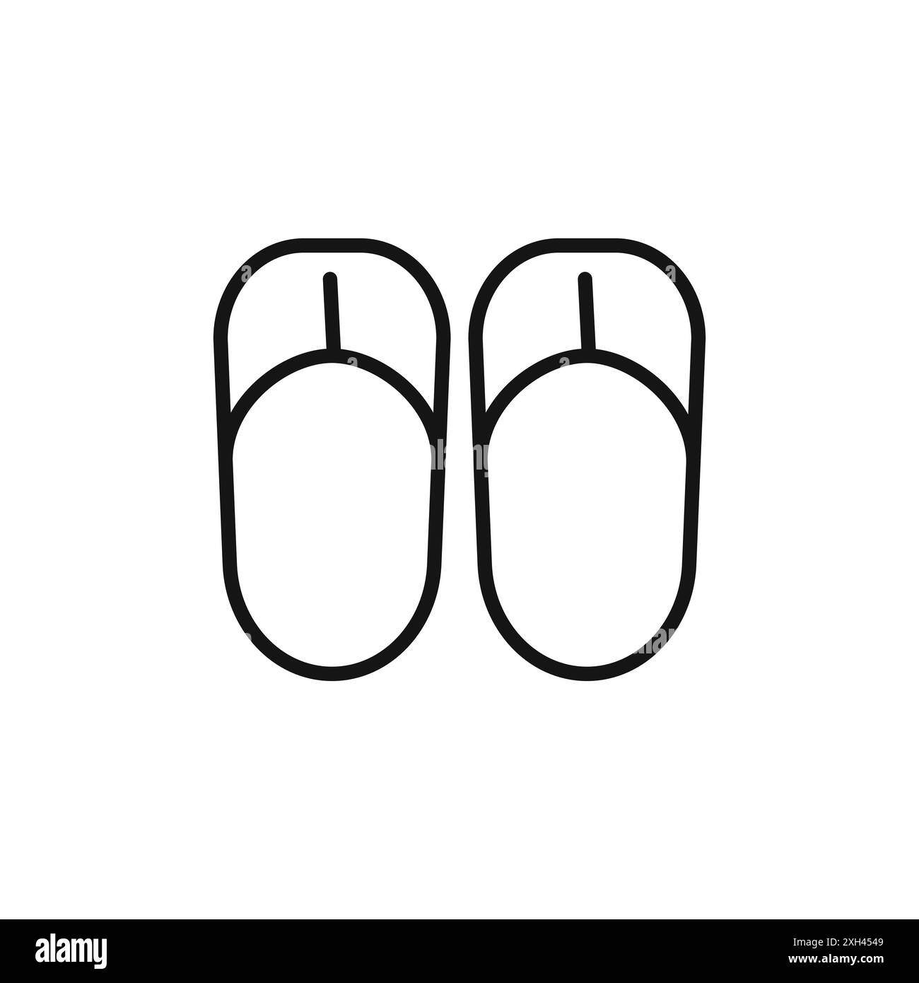 sandals icon logo sign vector outline in black and white color Stock ...