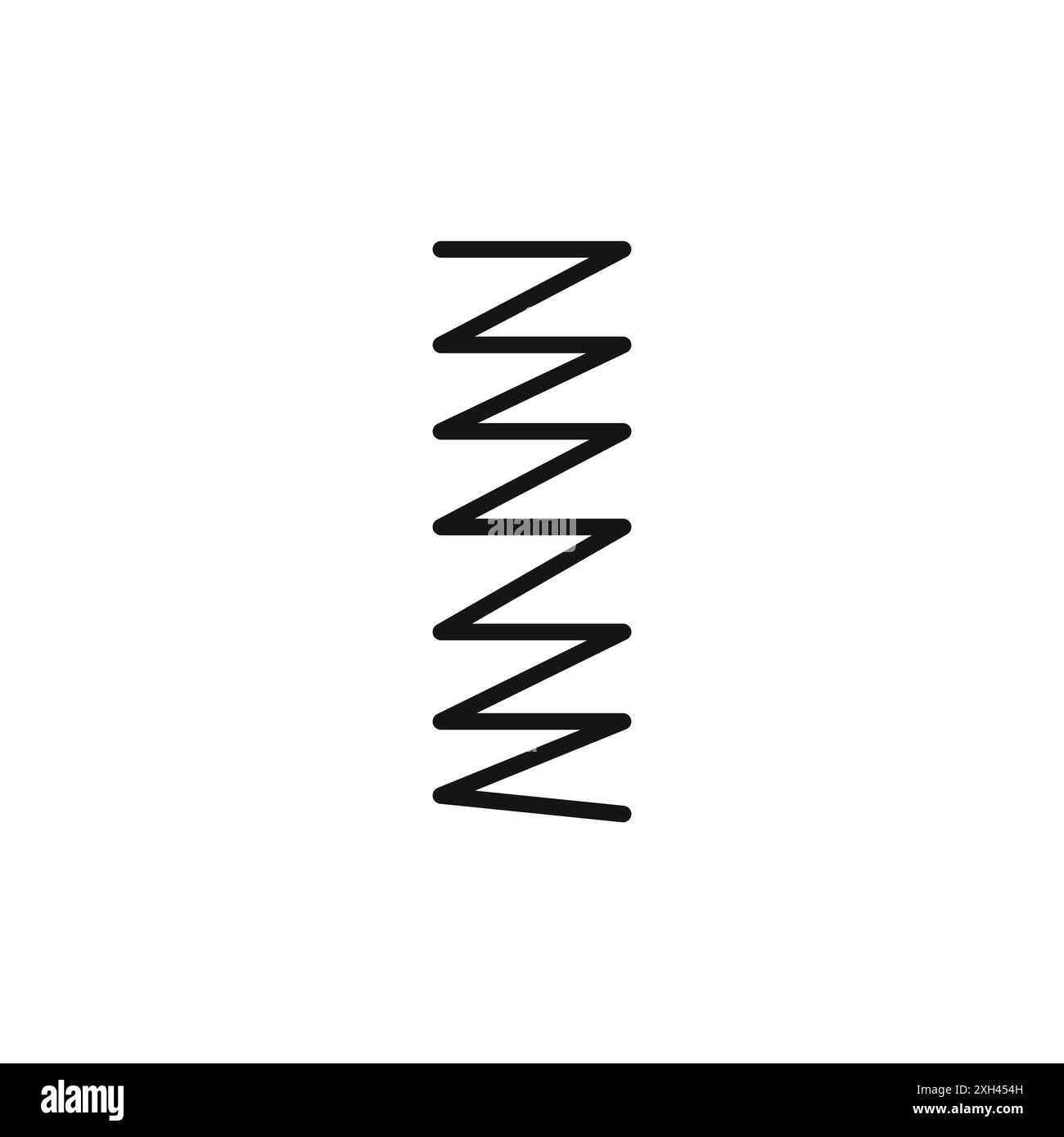 spring icon logo sign vector outline in black and white color Stock ...