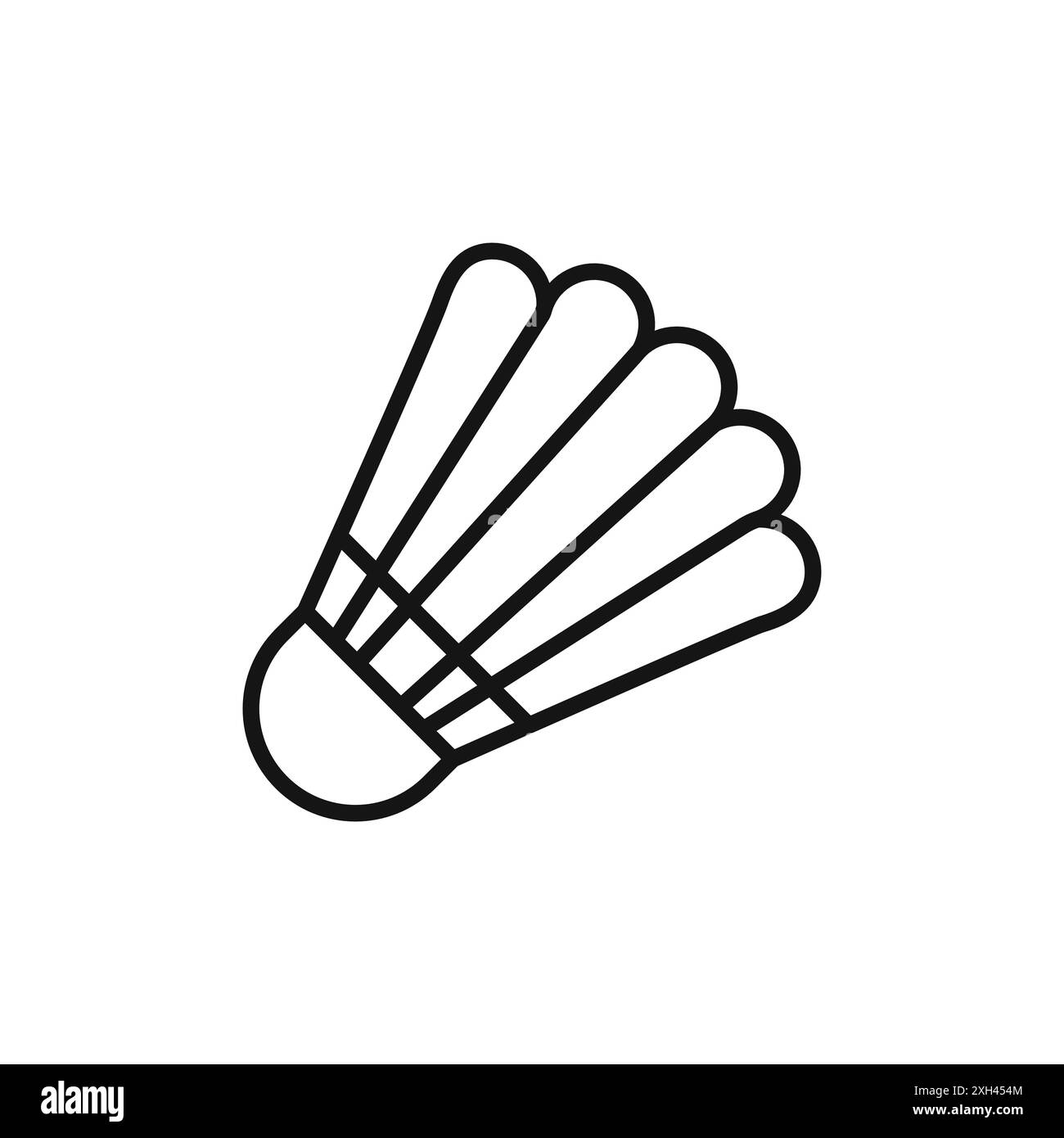 Shuttlecock Icon Logo Sign Vector Outline In Black And White Color Stock Vector Image And Art Alamy