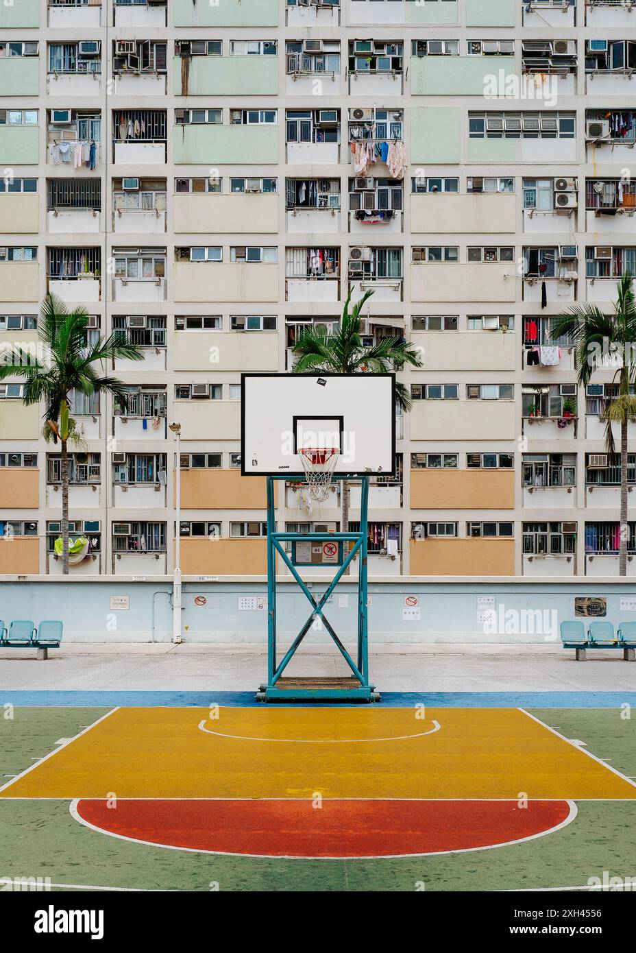 The iconic Choi Hung Estate in Hong Kong, with its vibrant, colourful ...