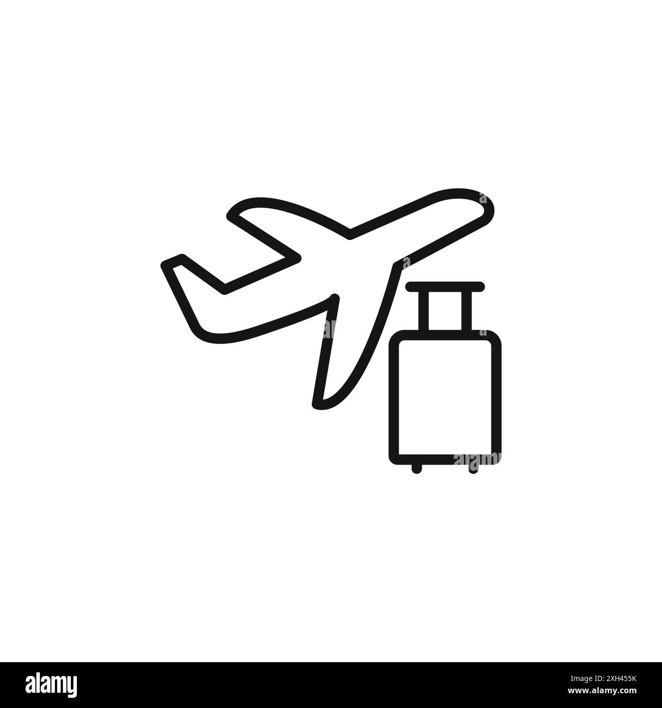 voyage icon logo sign vector outline in black and white color Stock ...