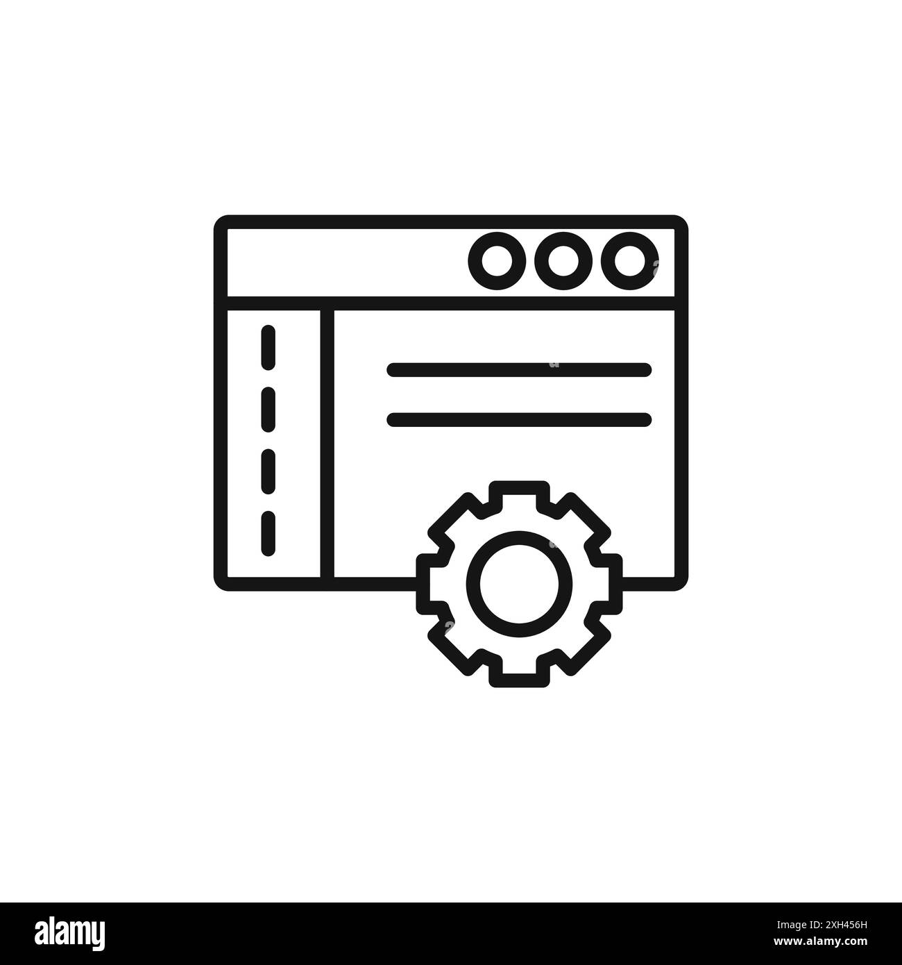 Web Development Icon Logo Sign Vector Outline In Black And White Color Stock Vector Image And Art
