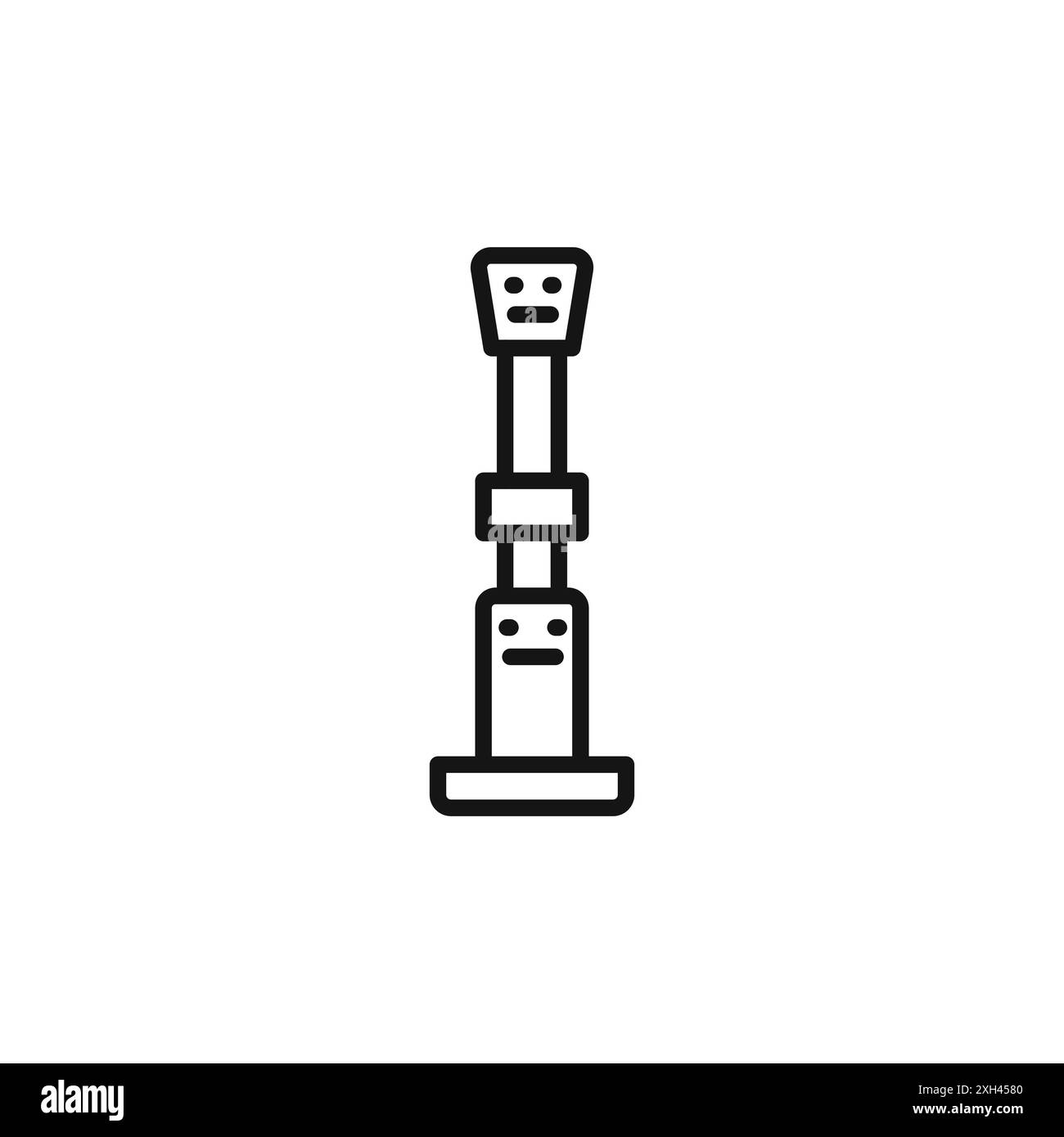 Totem icon logo sign vector outline in black and white color Stock ...