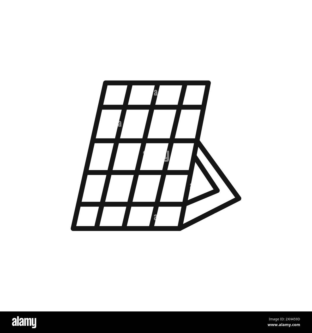 Solar collector icon logo sign vector outline in black and white color Stock Vector Image & Art ...