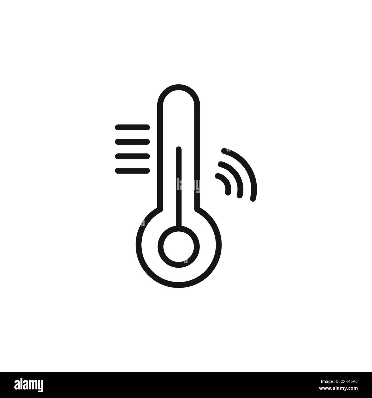 smart temperature icon logo sign vector outline in black and white ...