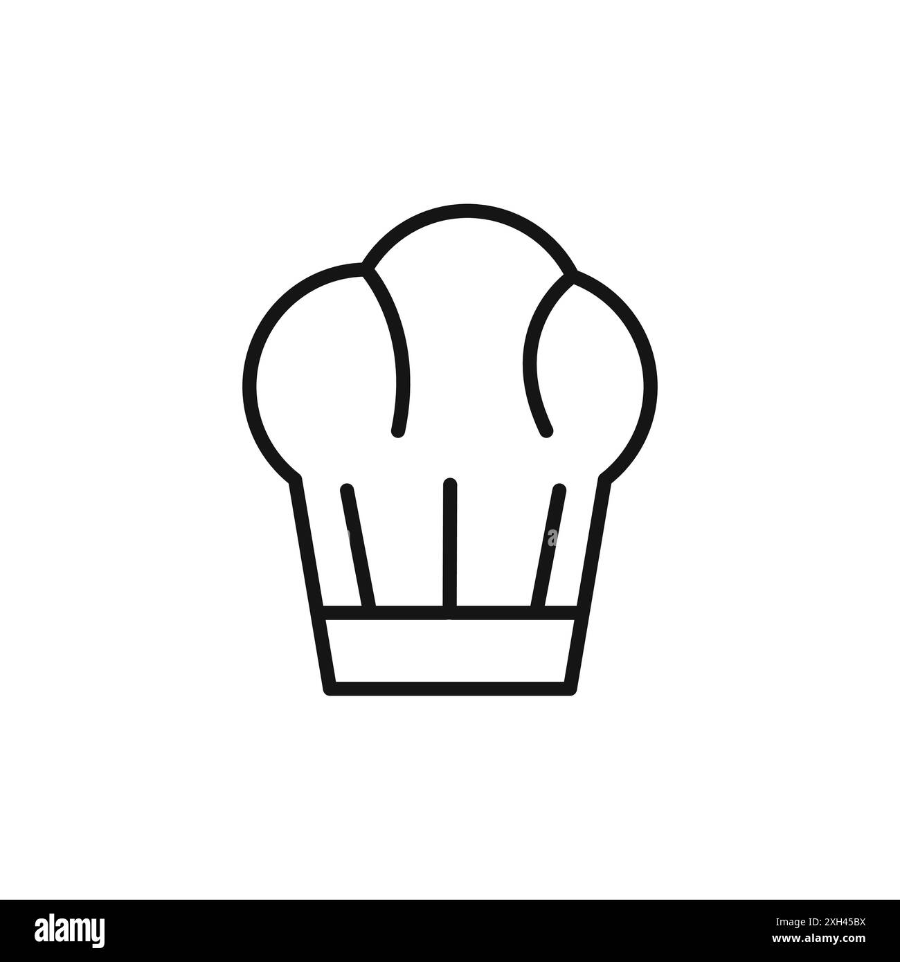 toque icon logo sign vector outline in black and white color Stock ...