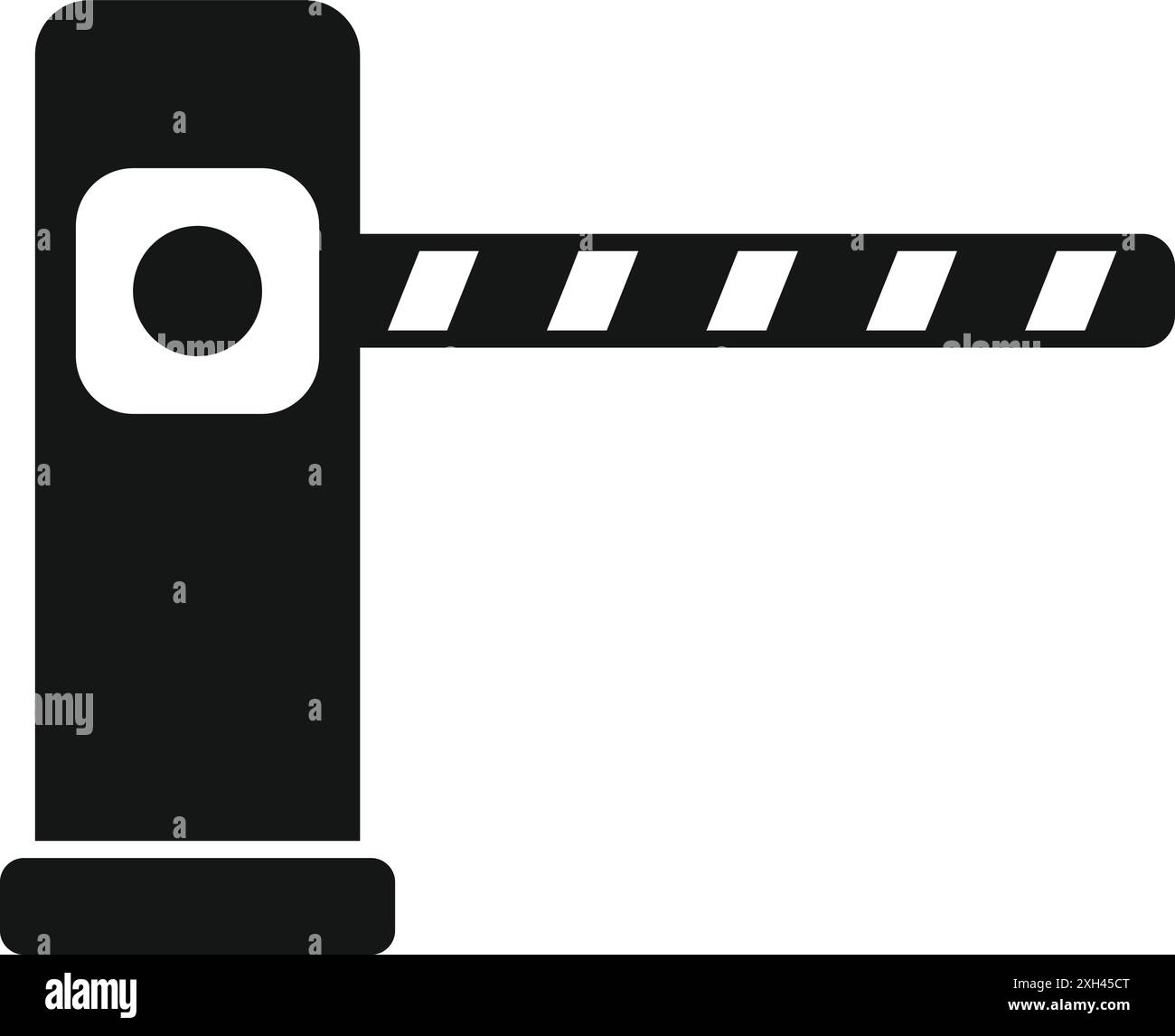 Black and white simple icon of a parking barrier gate opening for a ...
