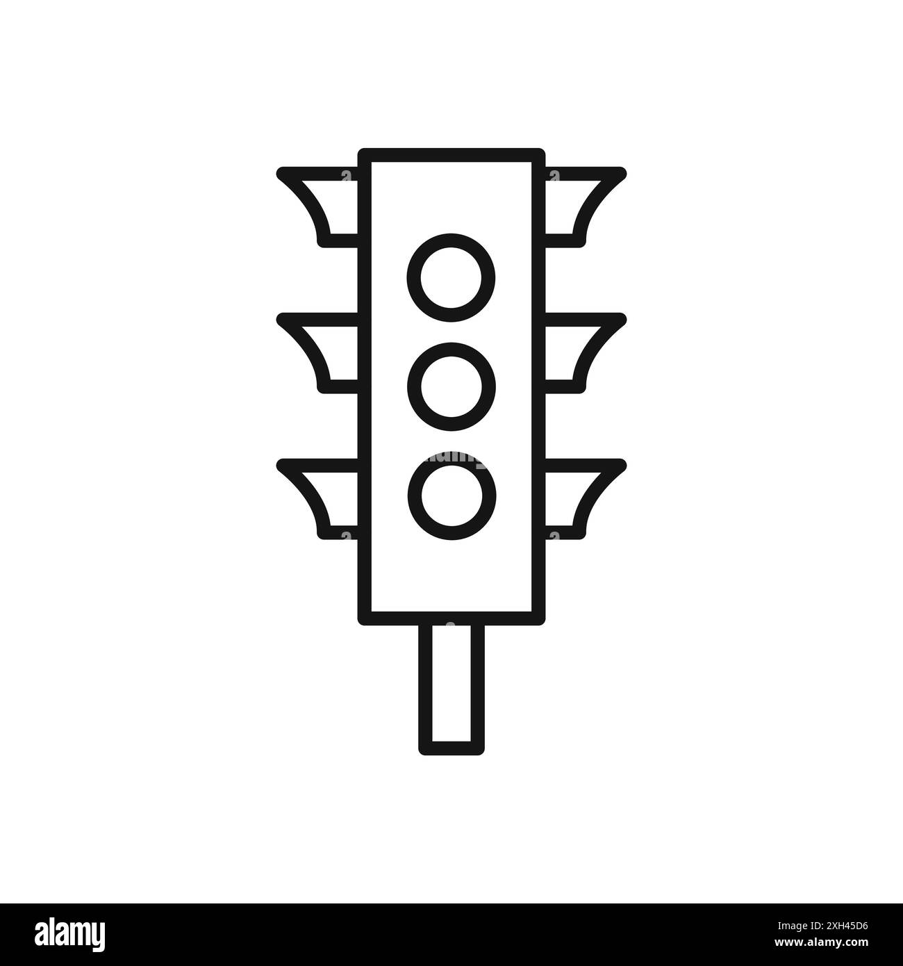 Traffic light icon (2) logo sign vector outline in black and white ...