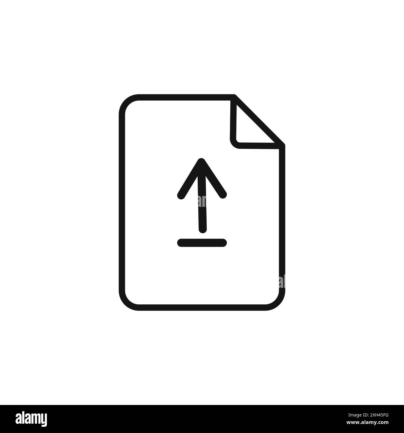 Upload Icon logo sign vector outline in black and white color Stock ...