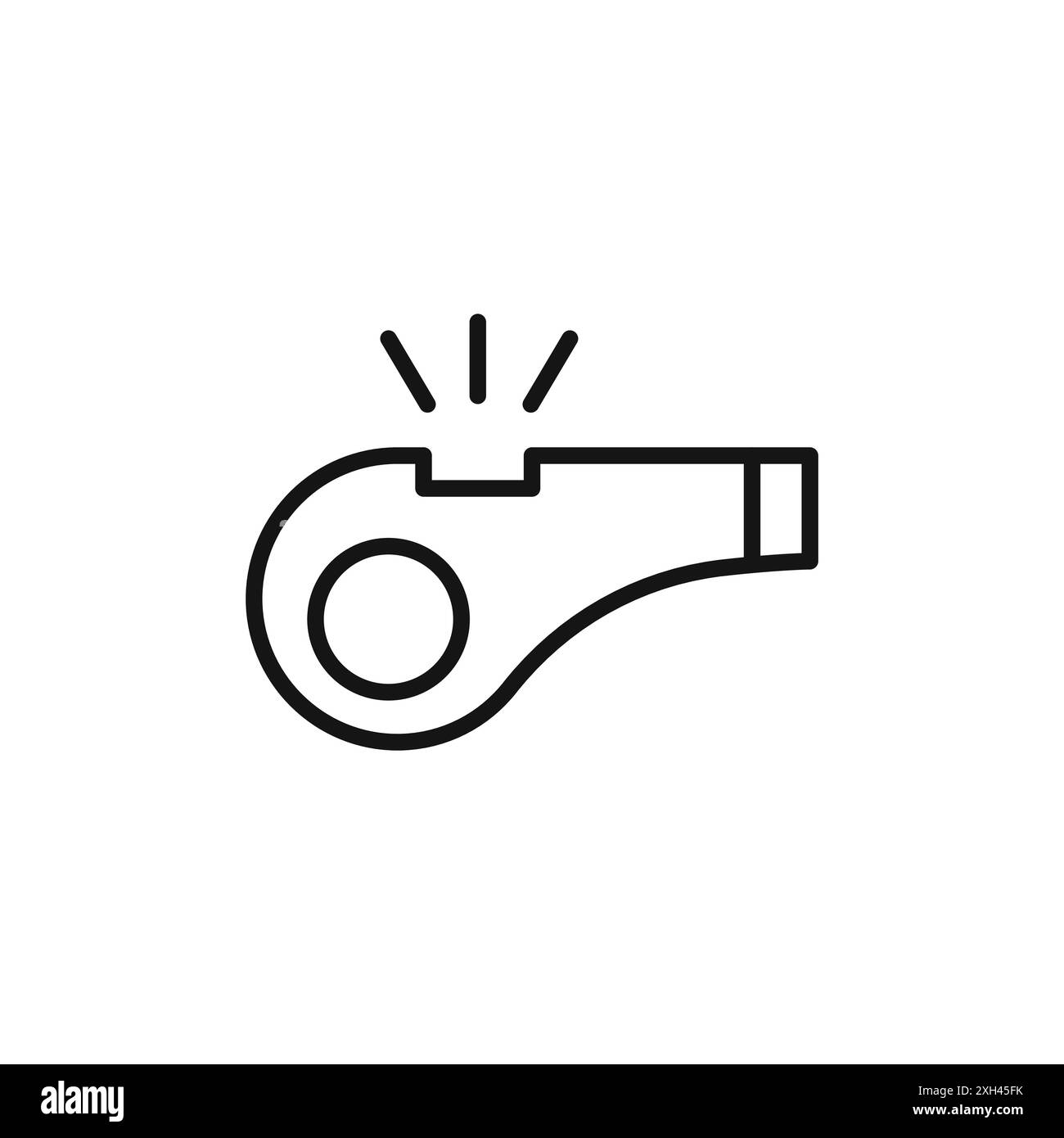 Whistle icon logo sign vector outline in black and white color Stock ...