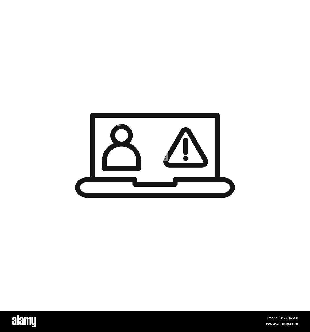 Unauthorized Access icon logo sign vector outline in black and white ...